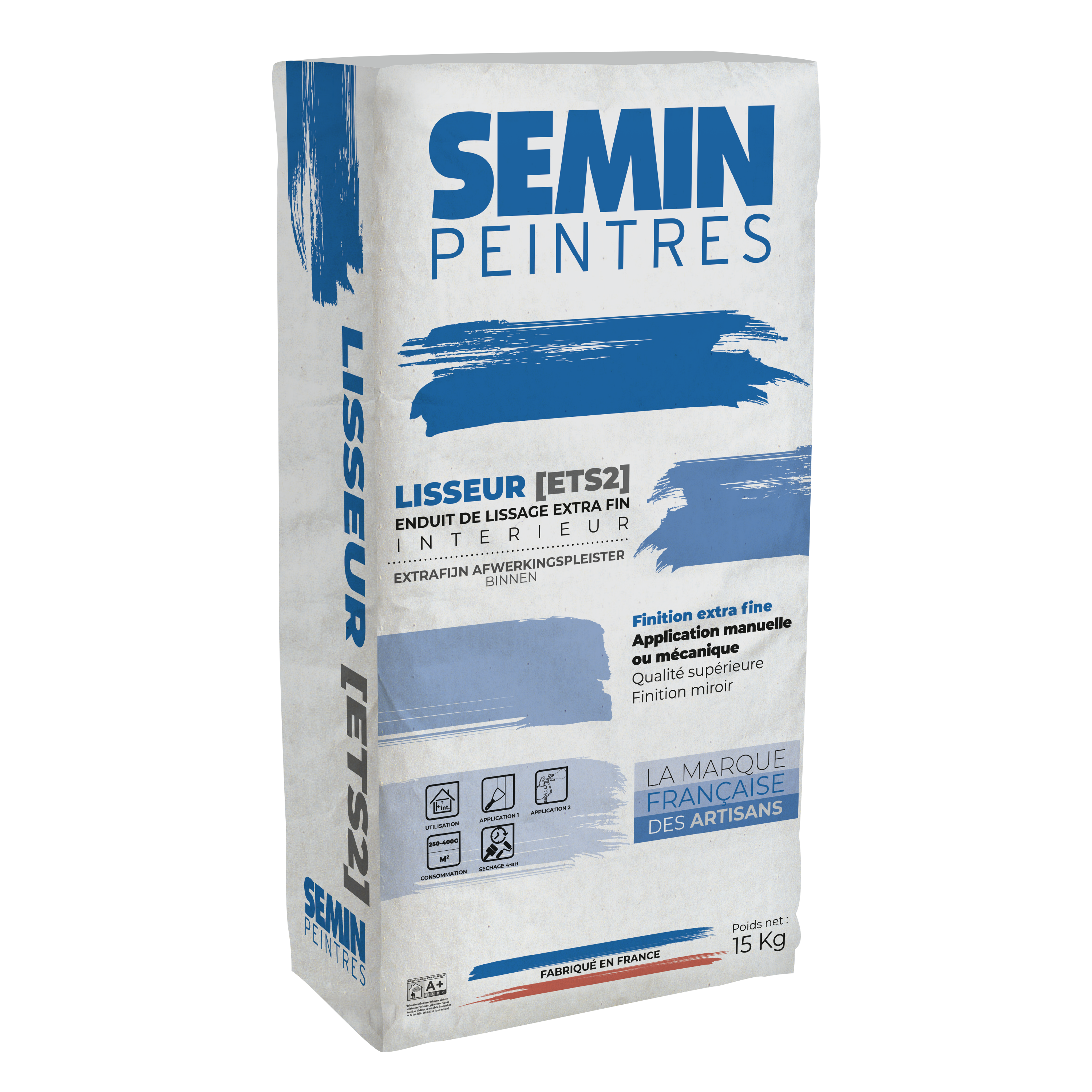 Enduit de lissage en poudre A00373 SEMIN blanc 15 kg | Leroy Merlin