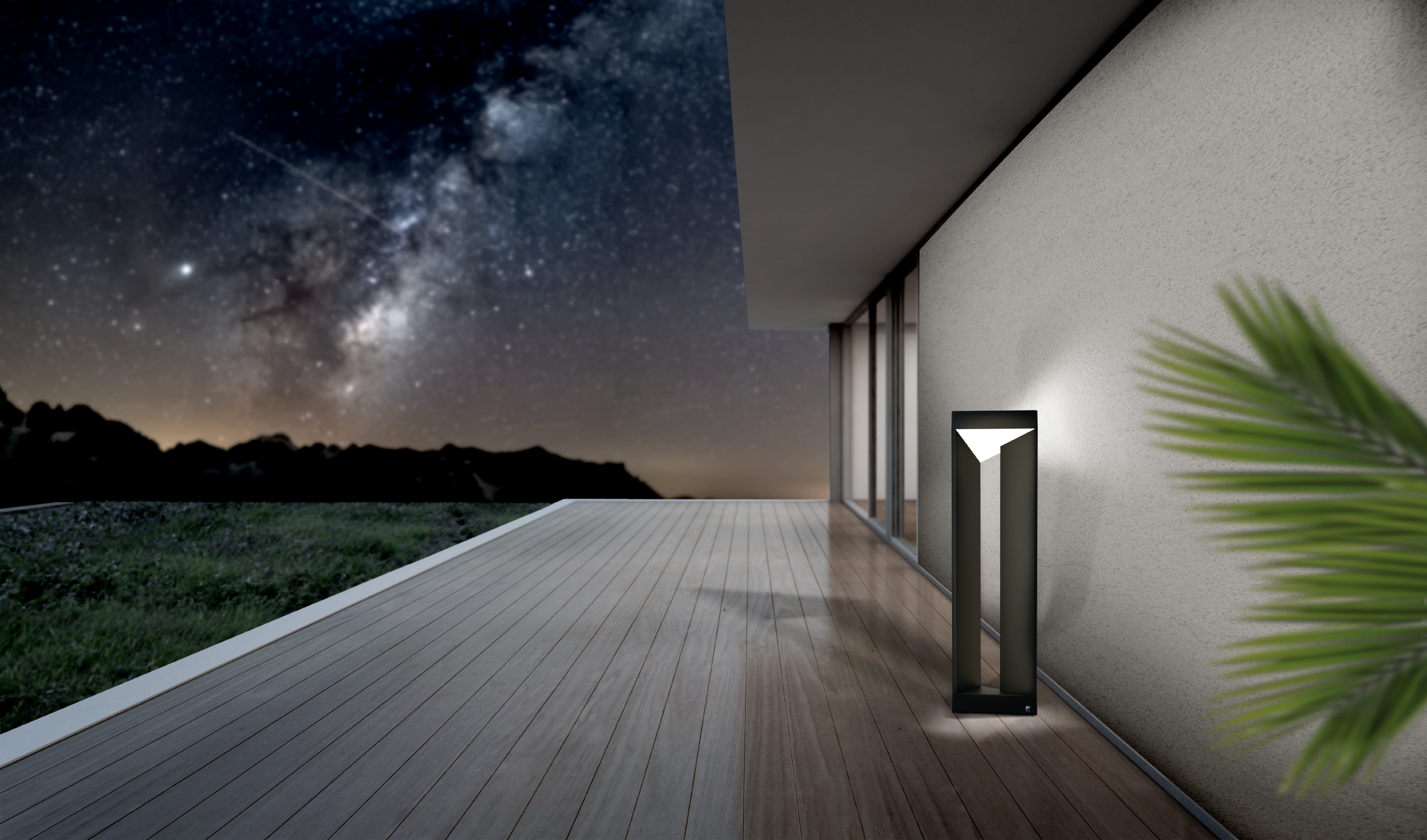 Columna LED Nembro 10W 3000K negro | Leroy Merlin