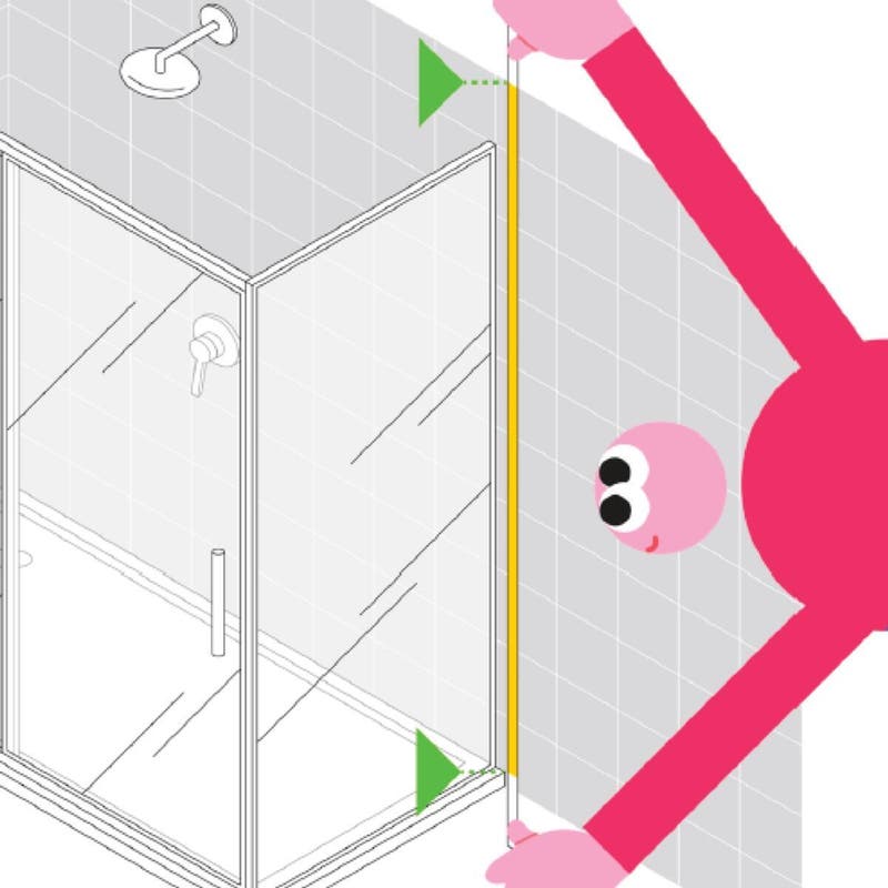 Come prendere le misure per un nuovo box doccia angolare | Leroy Merlin
