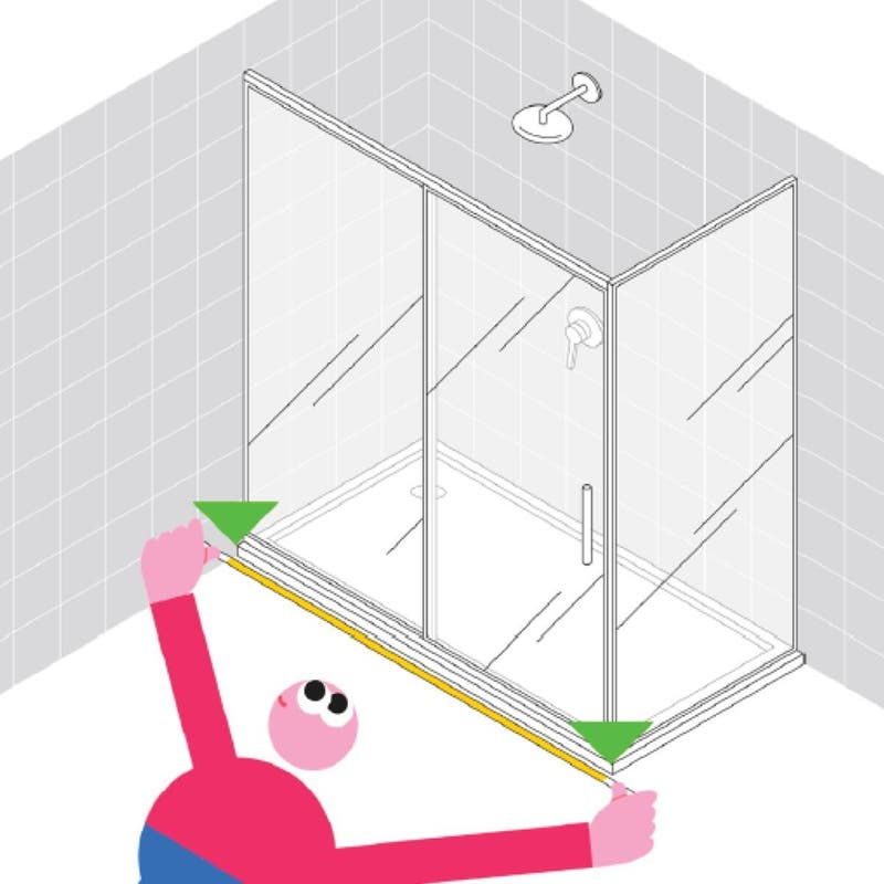 Come prendere le misure per un nuovo box doccia angolare | Leroy Merlin