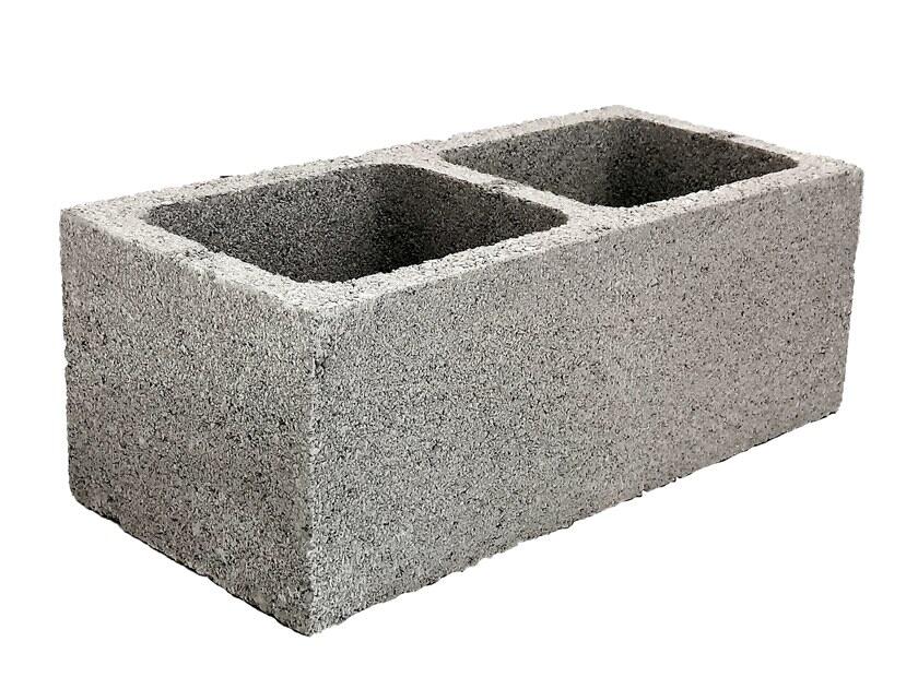 Blocco cemento in calcestruzzo con 2 fori L 50 x L 20 x H 19 cm | Leroy ...