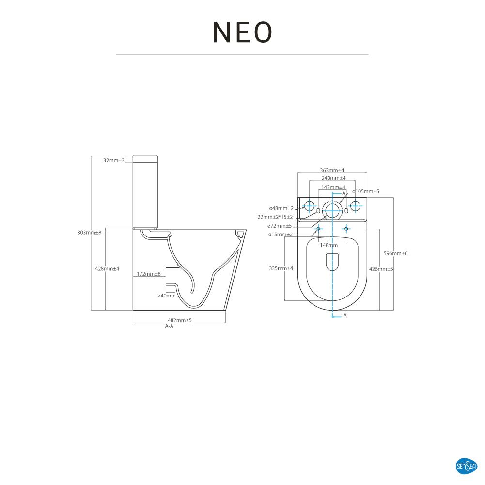 Pack WC SENSEA Neo con tapa amortiguada blanco | Leroy Merlin