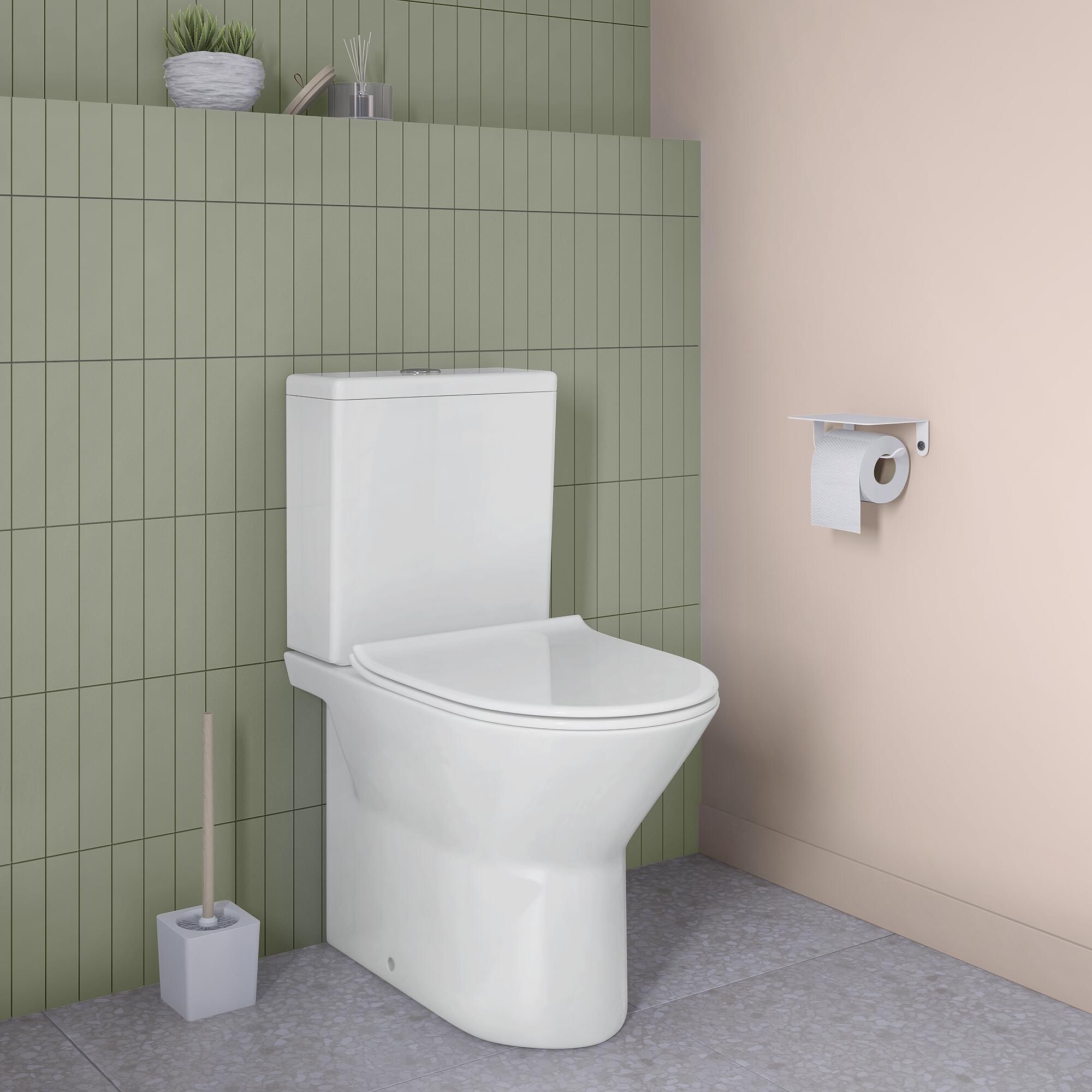 Pack WC à poser sortie double, sans bride (sans rebord) Compacta ... Pack WC à poser sortie double, sans bride (sans rebord) Compacta ...