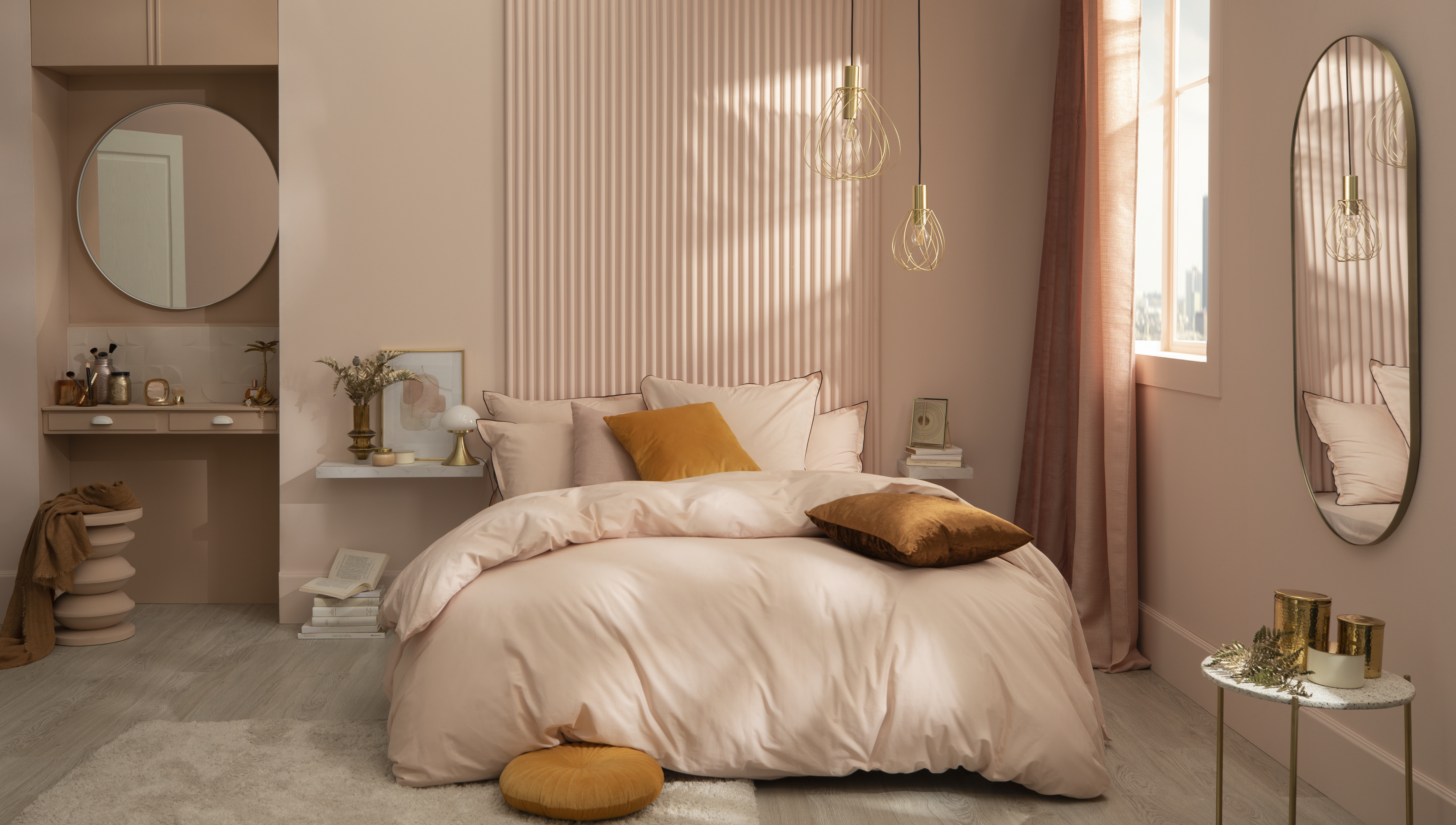 La douceur d’une chambre rose poudré | Leroy Merlin