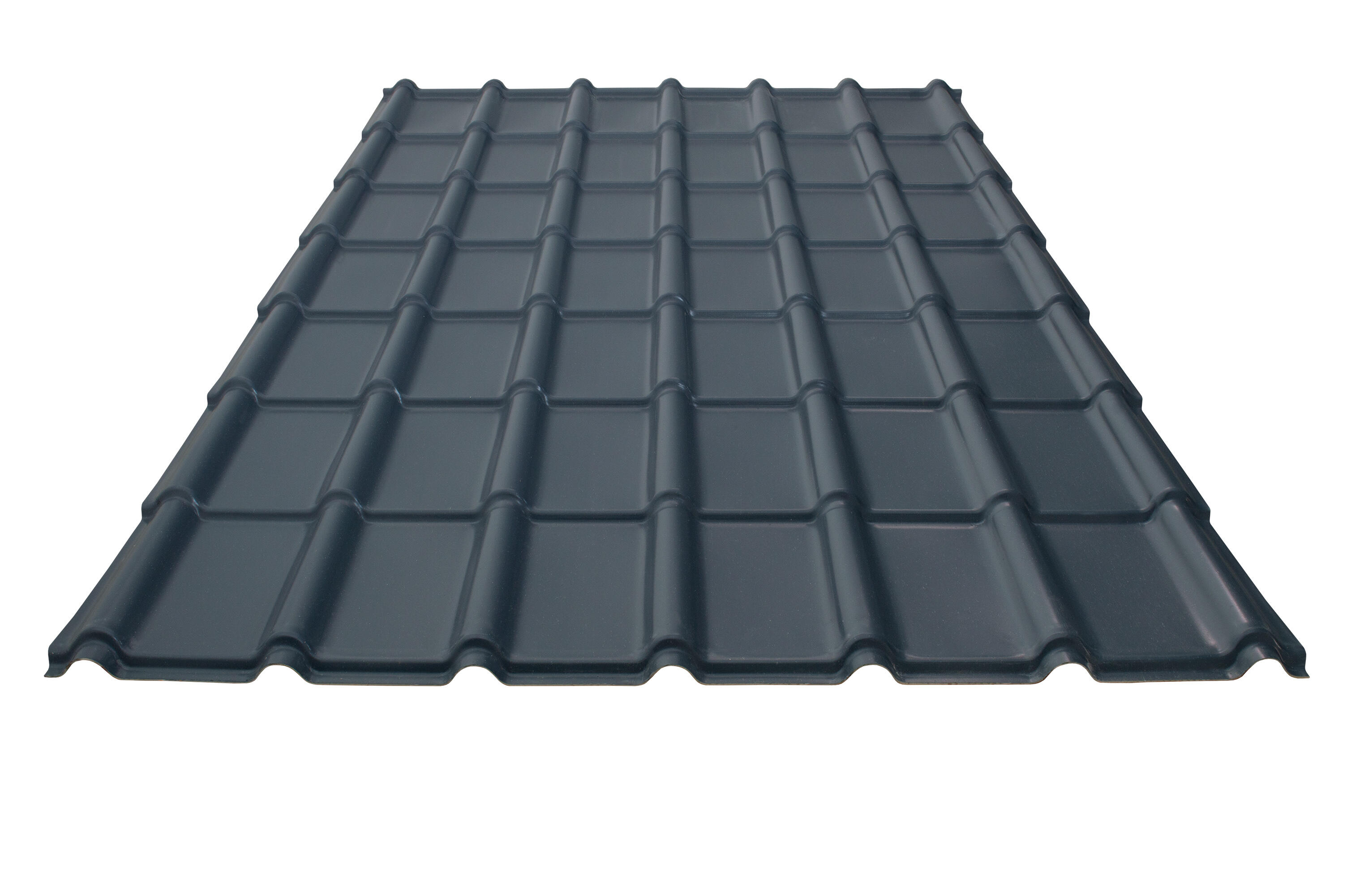 Feuille imitation tuile PVC ondulé bleu ardoise l.1180 x L.1840mm ...