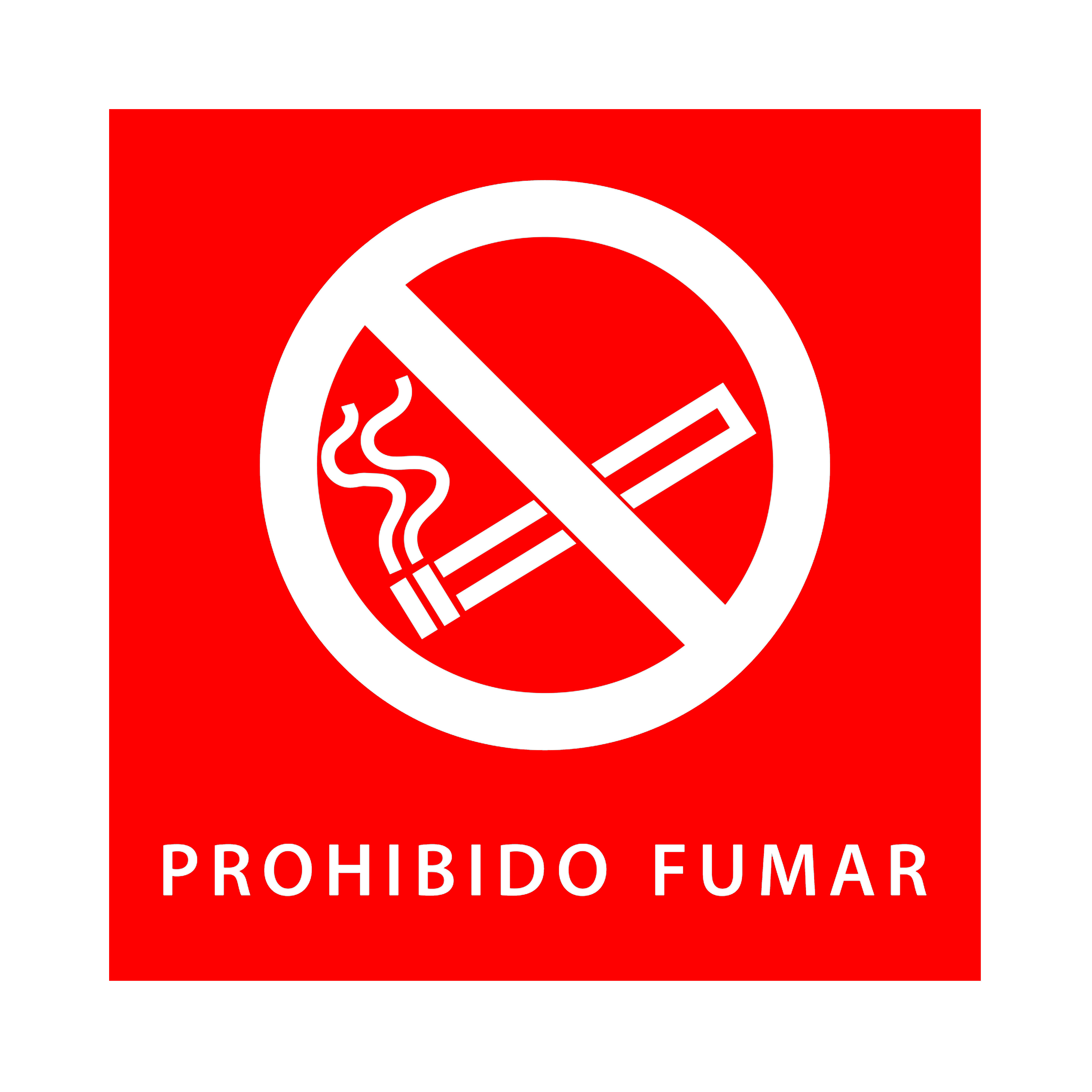 Placa pvc bicapa 9.7x9.7cm prohibido fumar | Leroy Merlin