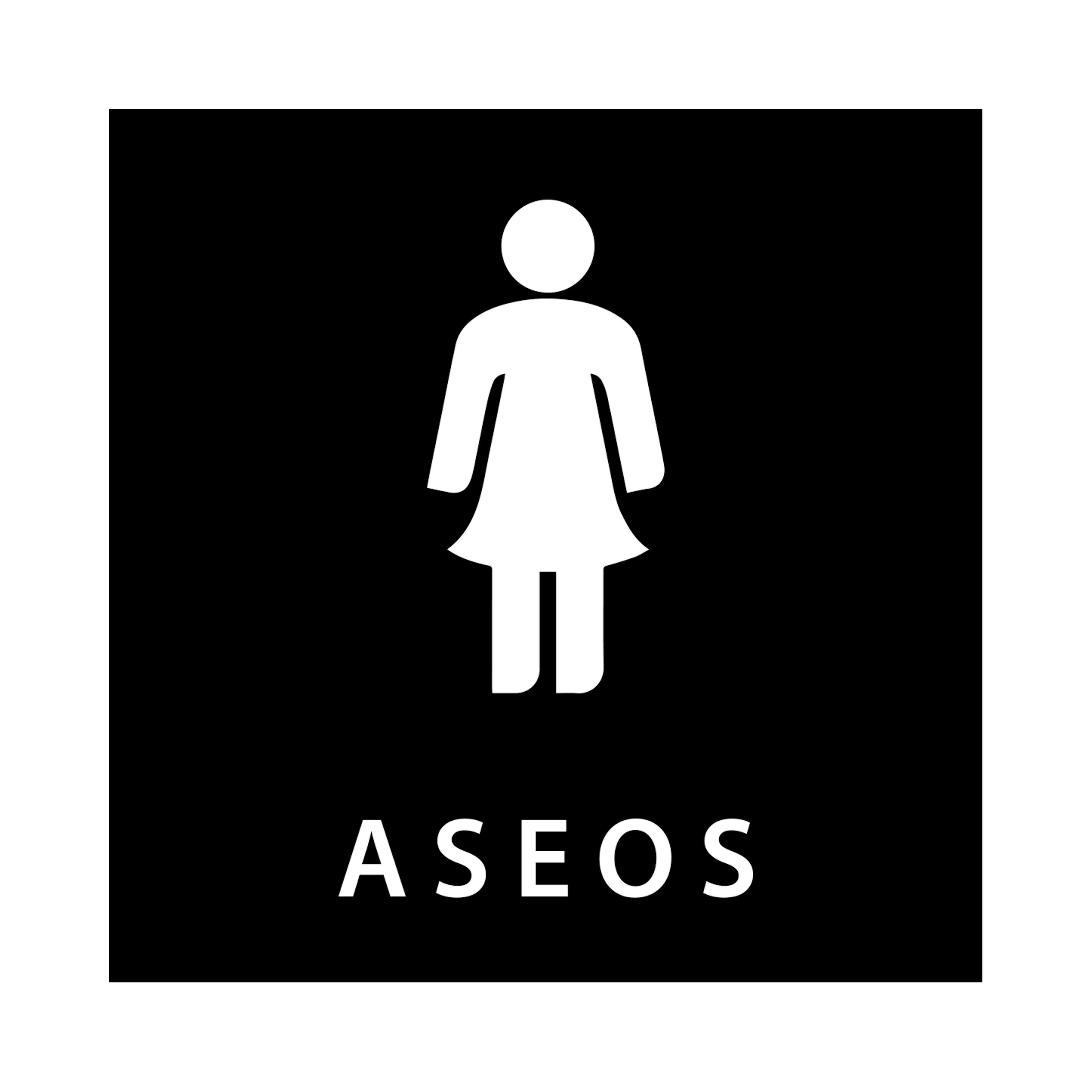 Placa pvc bicapa 9.7x9.7cm aseo femenino | Leroy Merlin