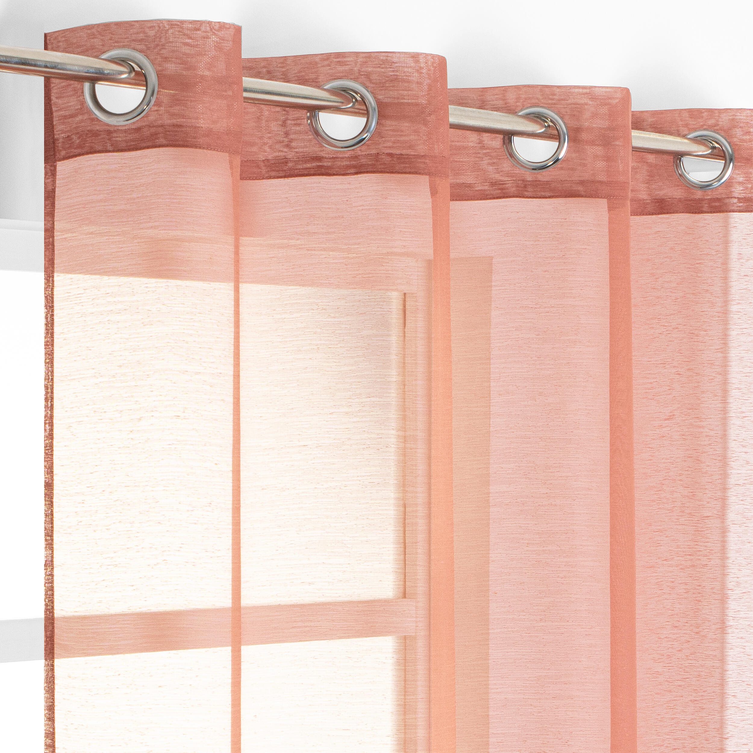 Voilage tamisant, Zin home, terracotta H.240 x l.140 cm | Leroy Merlin