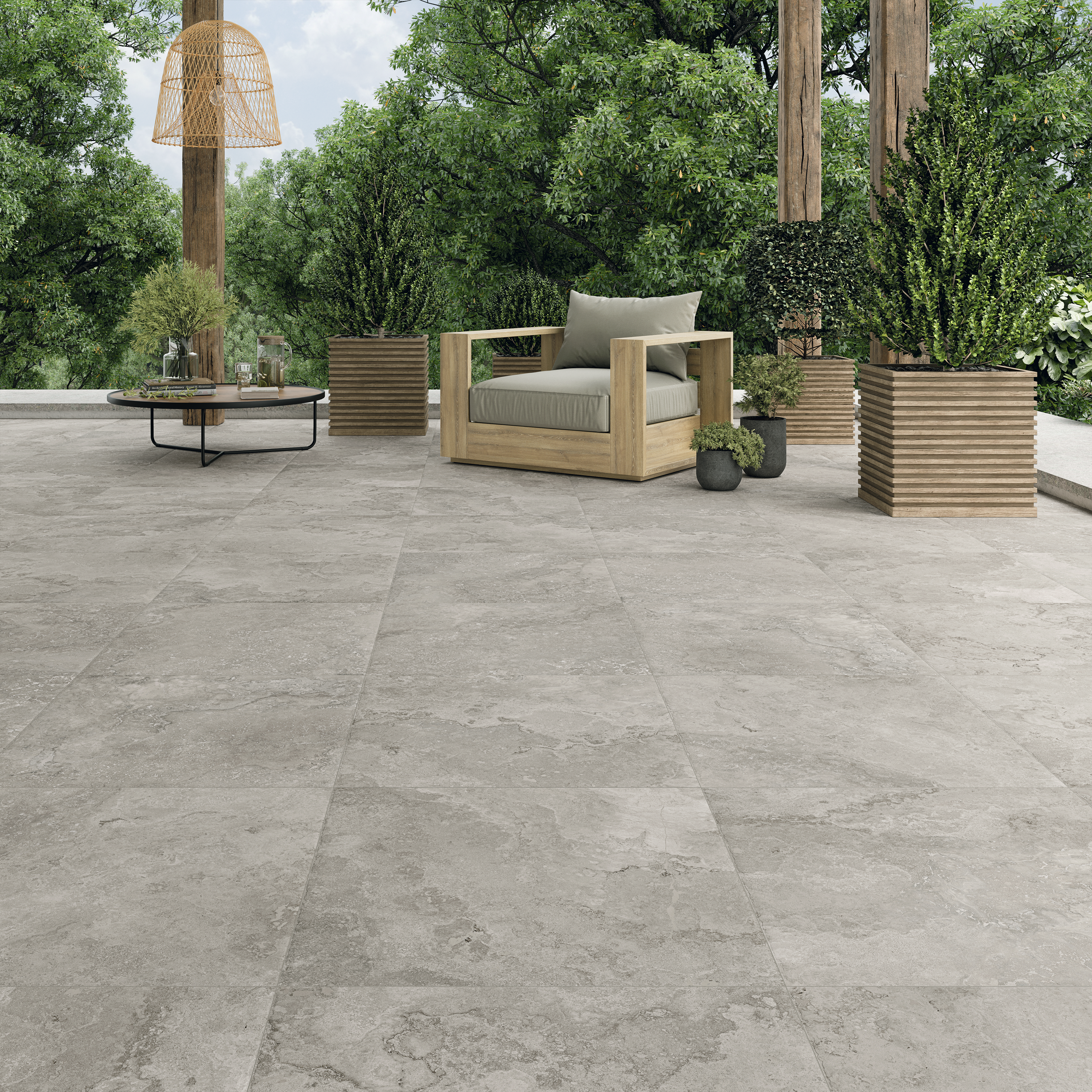 Carrelage sol intérieur/extérieur effet pierre gris Lakos l.60 x L.60 ...