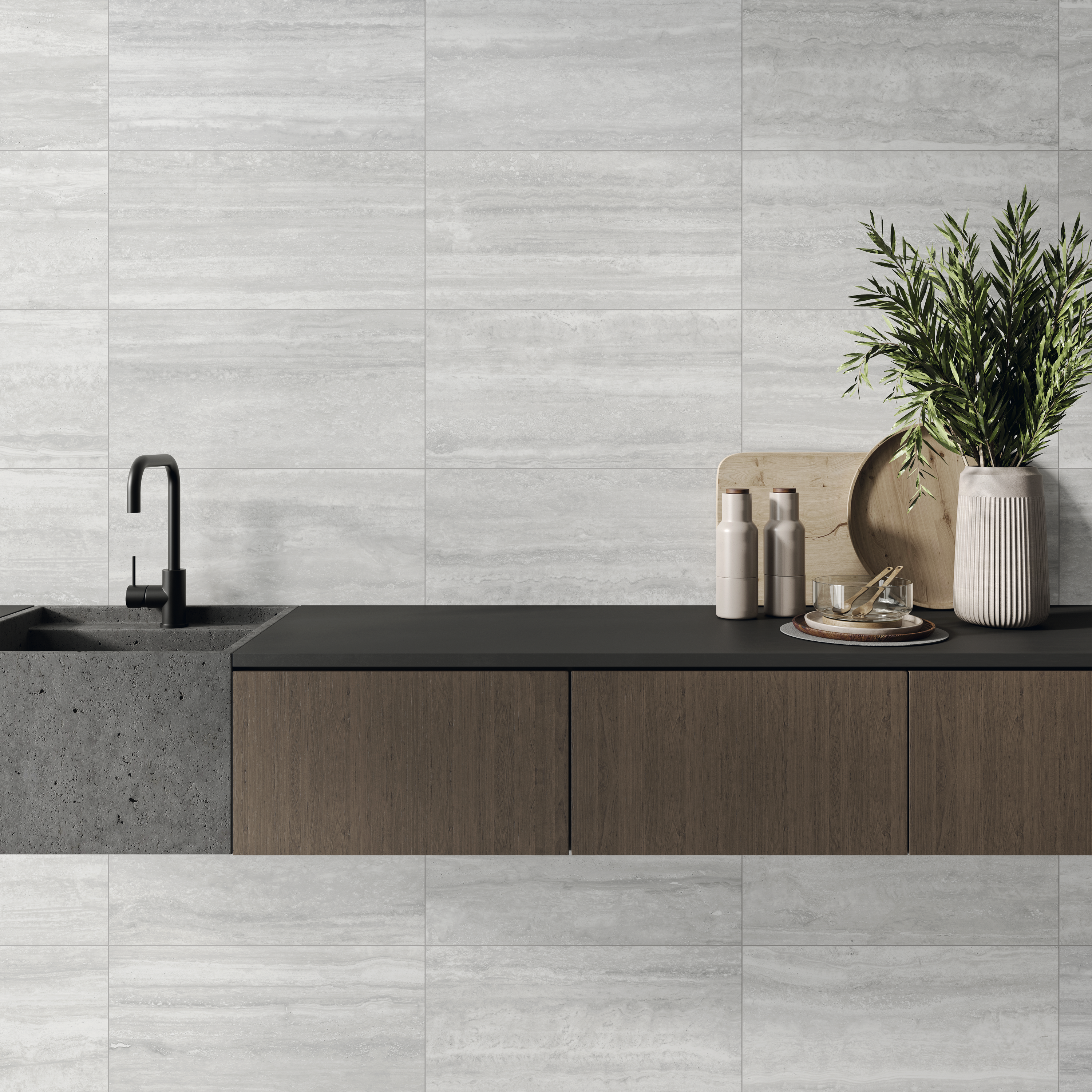 Carrelage mur intérieur effet marbre gris Helos l.30 x L.60 cm ARTENS ...