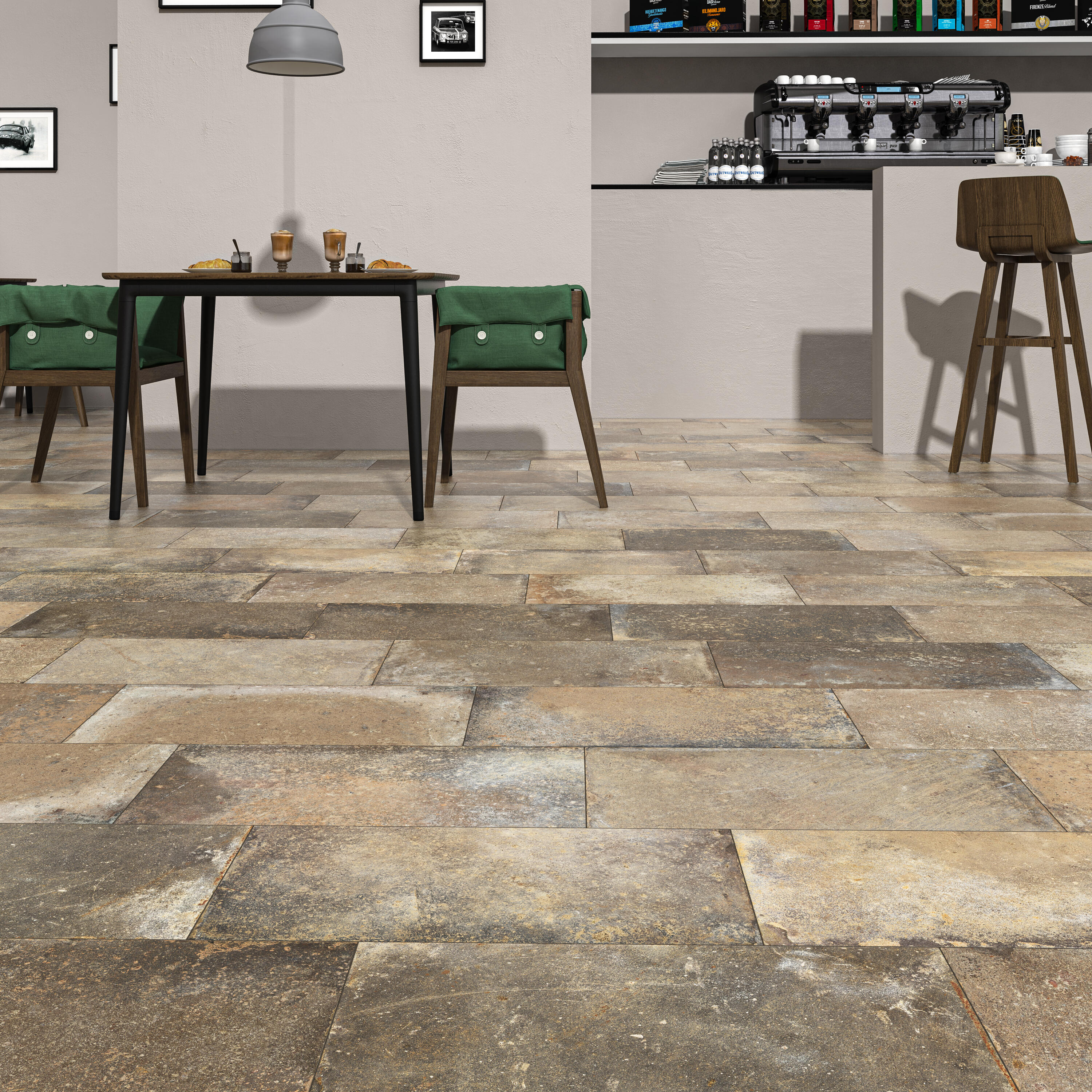 Carrelage sol intérieur / mur intérieur effet ciment multicouleur Orsa ...