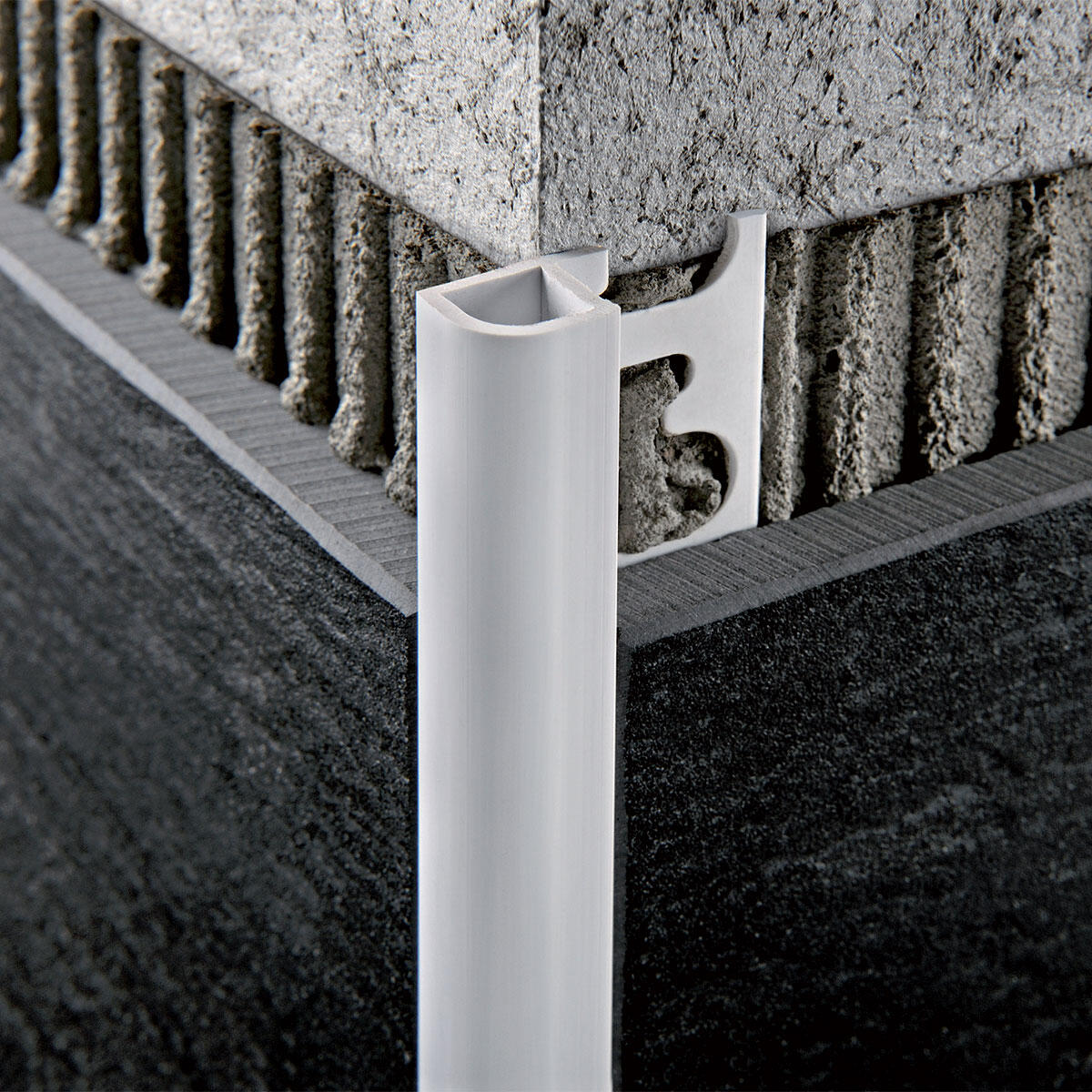 Profilo angolare esterno Projolly Square in pvc bianco semi opaco Sp ...