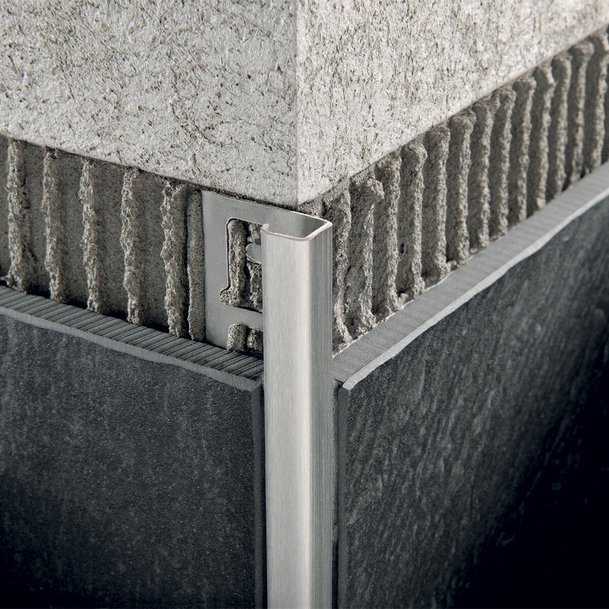 Profilo angolare esterno Projolly Square in inox acciaio satinato ...