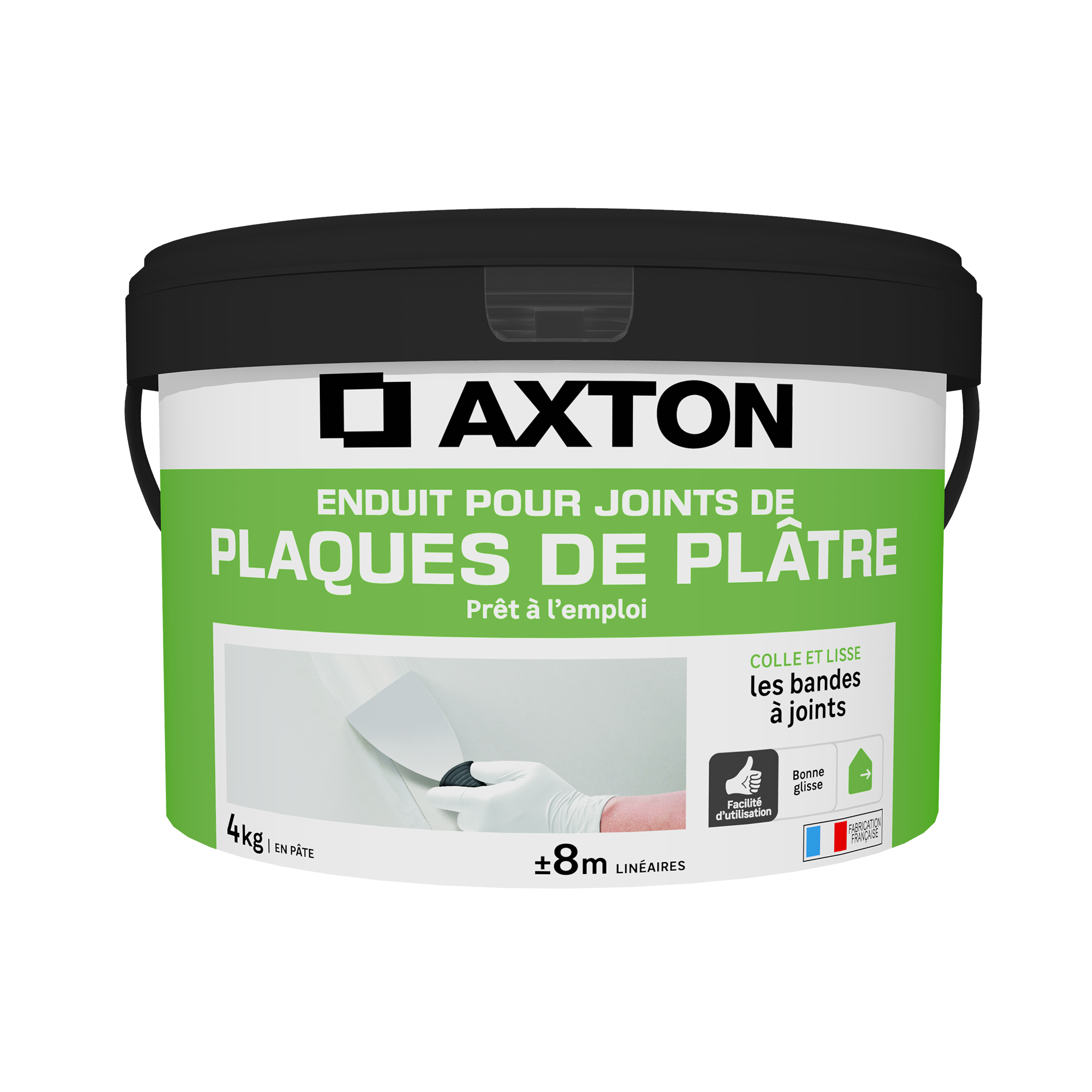Enduit pour bande à joint en pâte Prêt à l'emploi AXTON blanc 4 kg ...