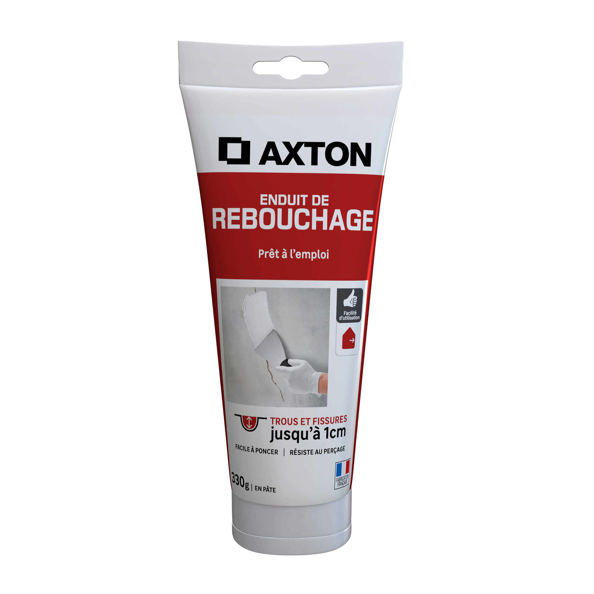 Enduit de rebouchage en pâte Prêt à l'emploi AXTON blanc 330 g | Leroy ...