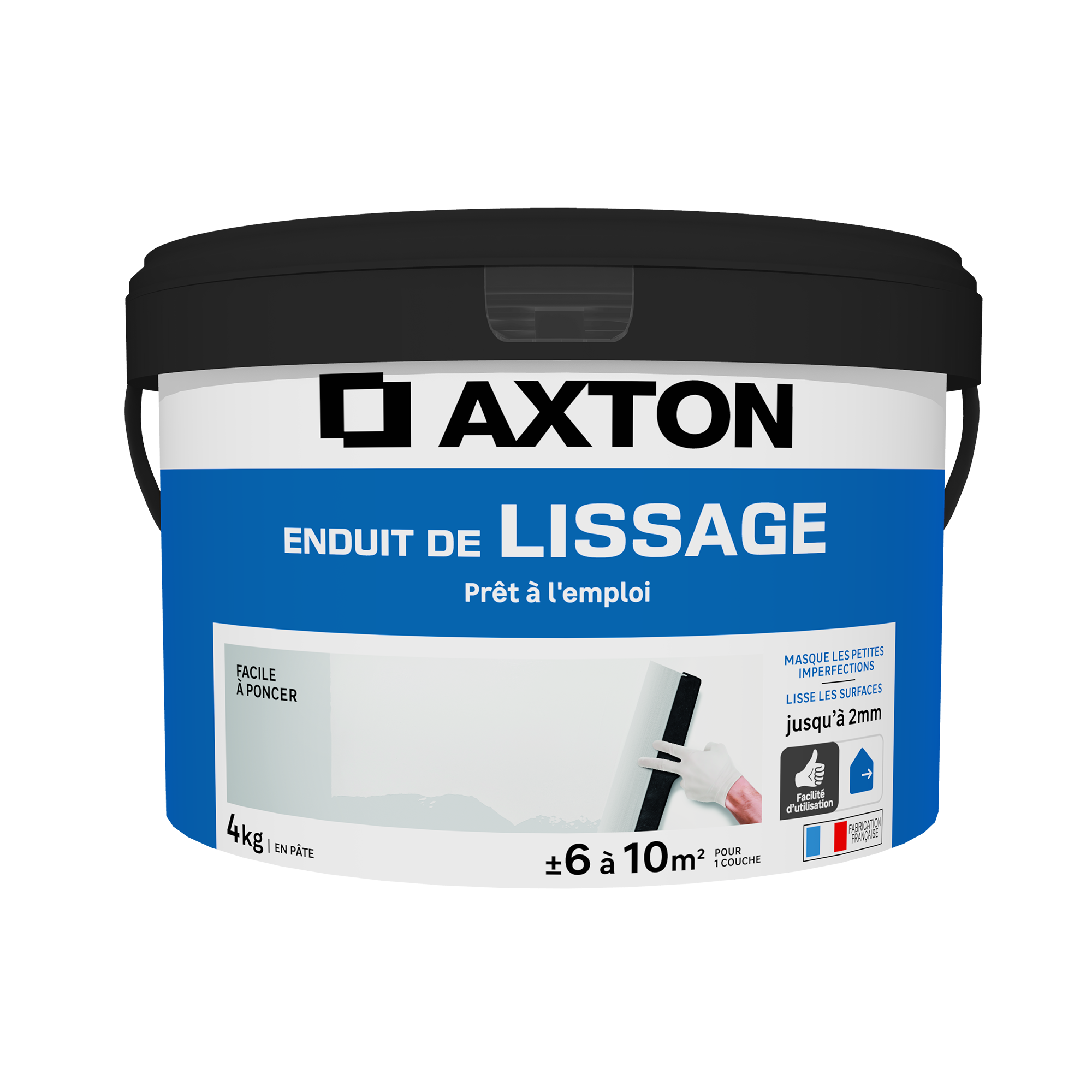 Enduit de lissage en pâte Prêt à l'emploi AXTON 4kg | Leroy Merlin