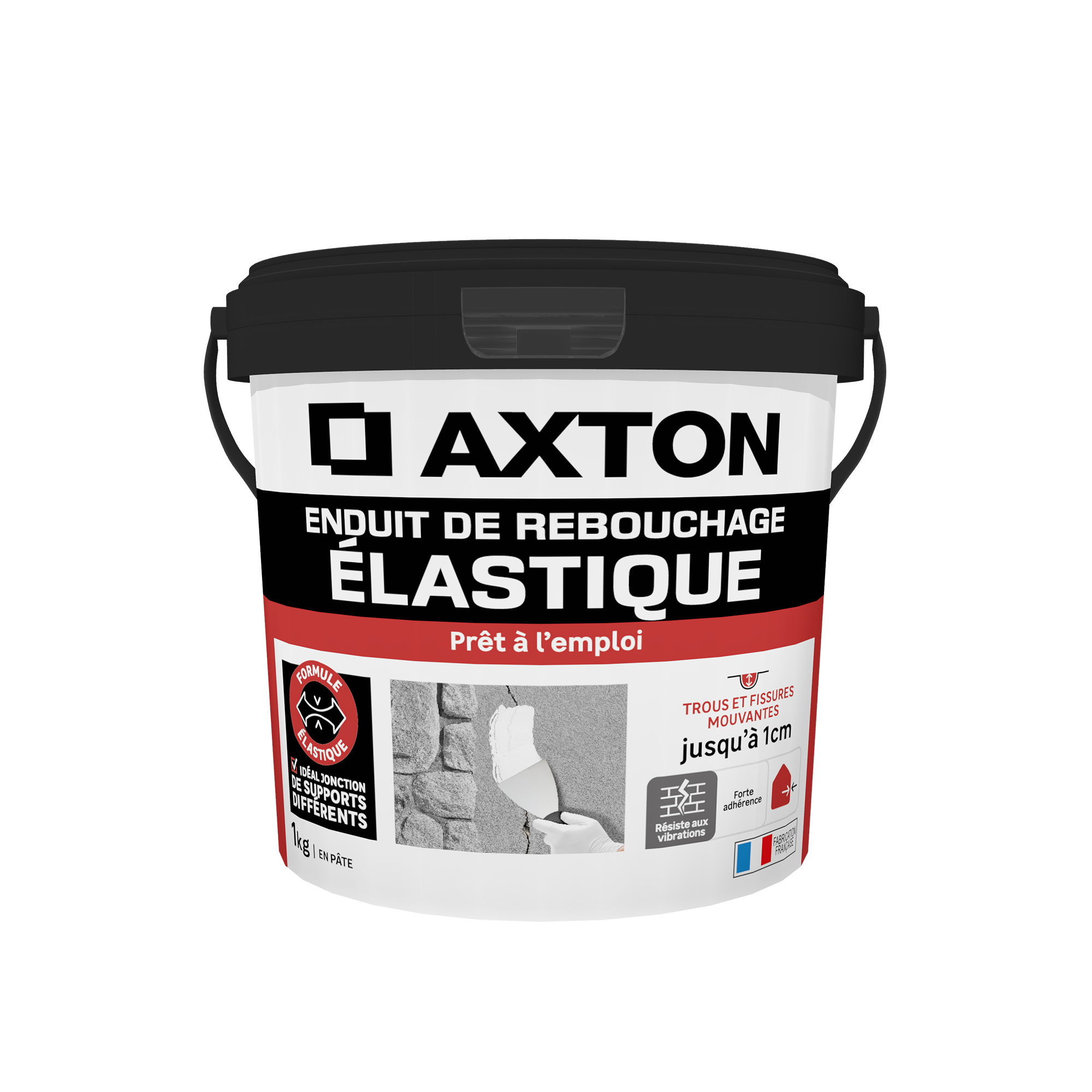 Enduit de rebouchage en pâte Elastique AXTON blanc 1 kg | Leroy Merlin