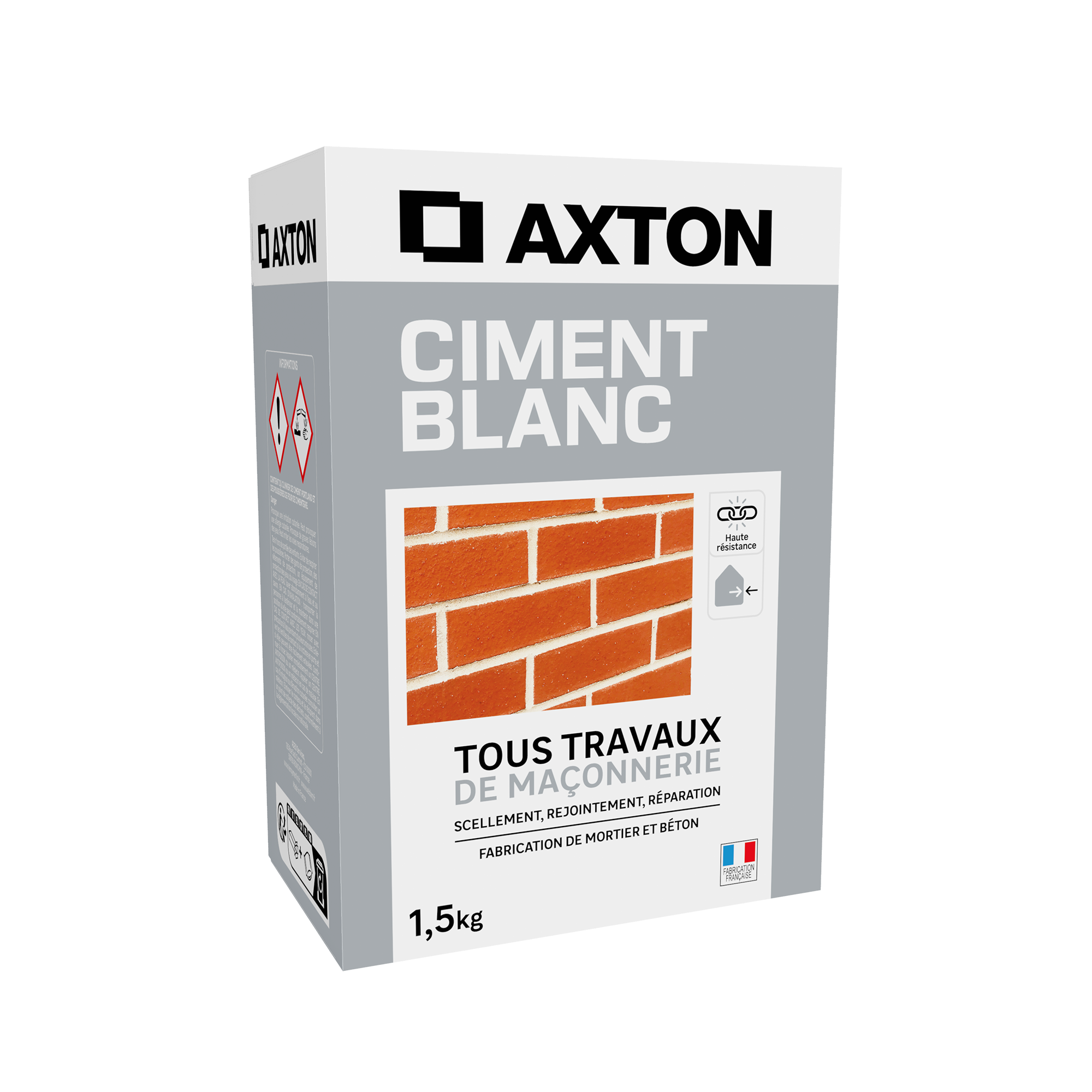 Ciment blanc AXTON CE/ CEM I, 52,5 1.5 kg | Leroy Merlin