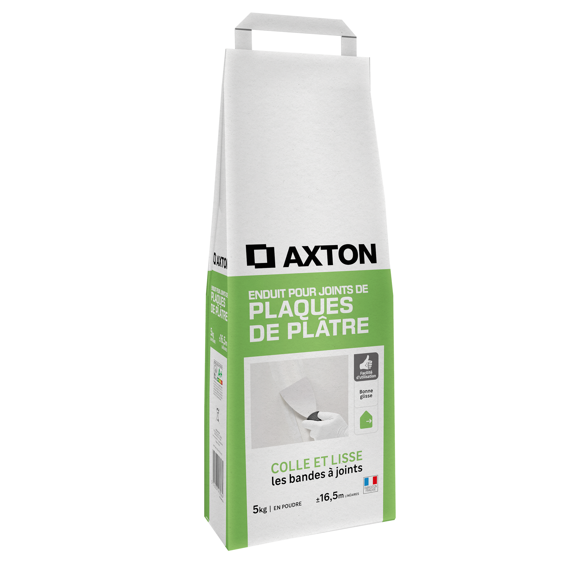 Enduit pour bande à joint en poudre , AXTON blanc 5 kg | Leroy Merlin