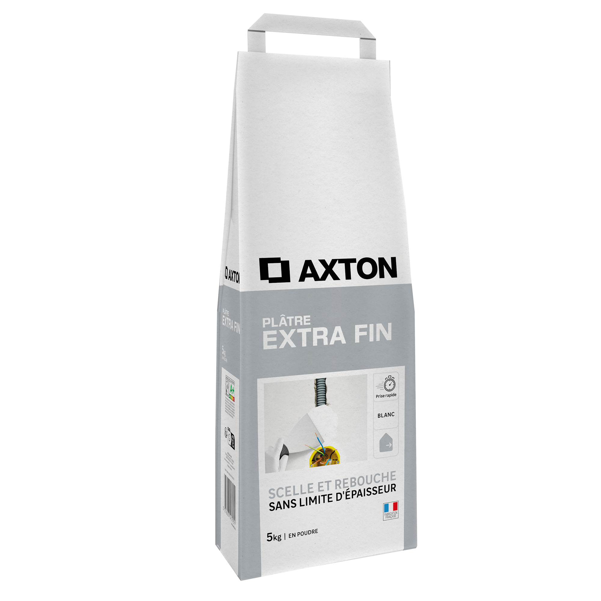 Plâtre extra fin poudre AXTON blanc 5 kg | Leroy Merlin