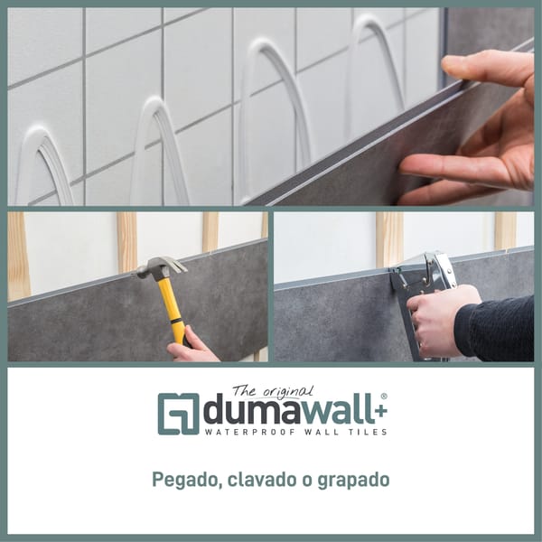 Revestimiento de pared de PVC Chicago XL color gris de 65x37.5 cm ...