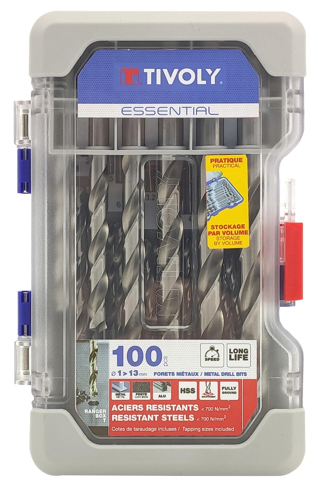 Coffret de 100 Forets à métal HSS, Diam.1 à 13 mm TIVOLY | Leroy Merlin