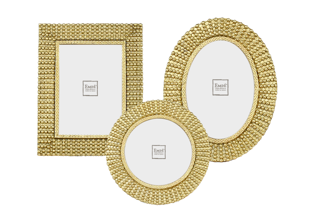 Lot de 3 cadres Points, H.9 x l.6 cm doré, EMDE DUMONT | Leroy Merlin