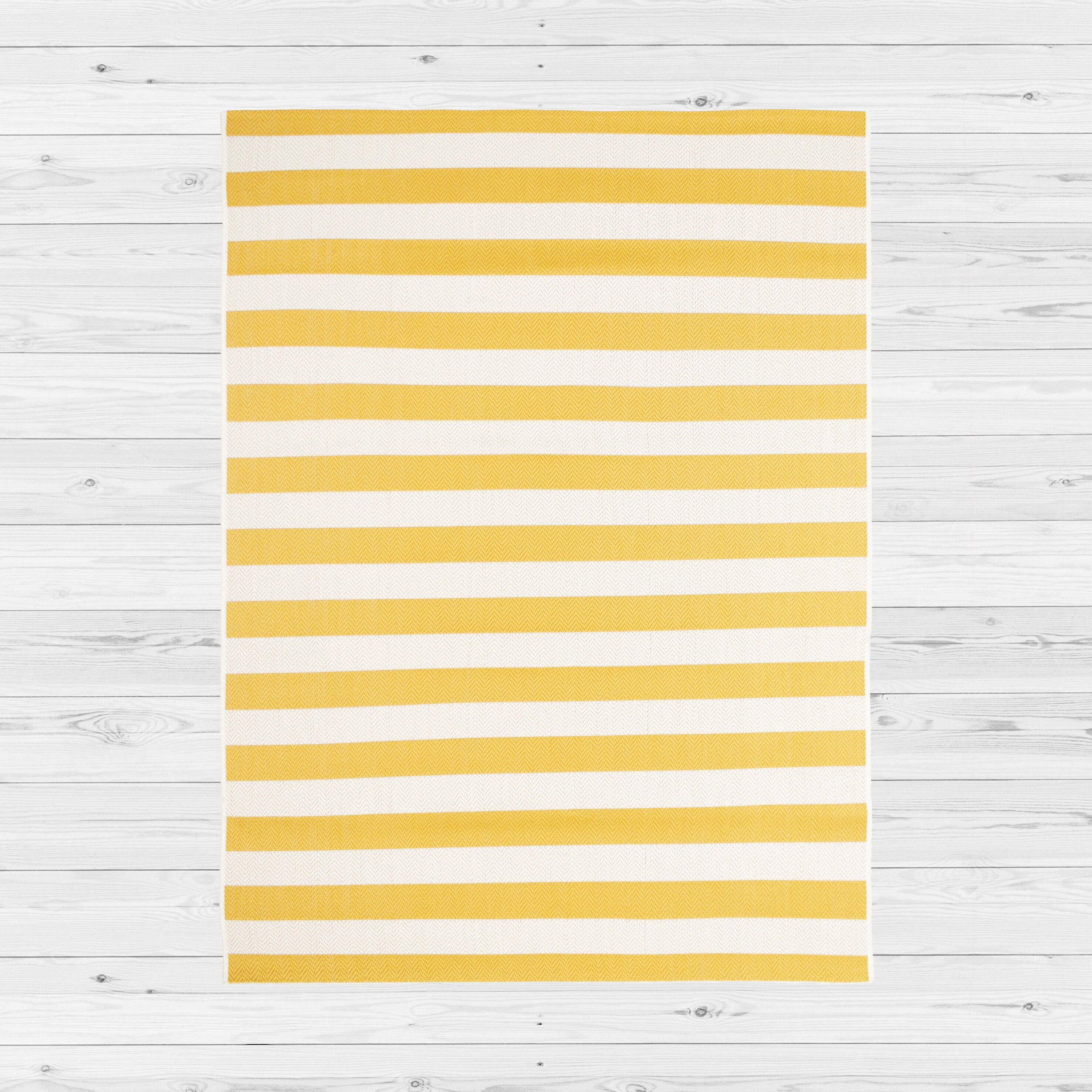 Tapis jaune rectangulaire, l.150 x L.200 cm Bayadère | Leroy Merlin