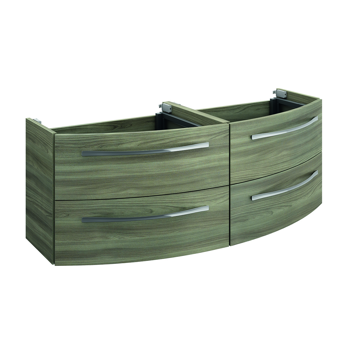 Meuble sous-vasque 4t l.129 x H.48 x P.50 cm effet gris florentin Image ...