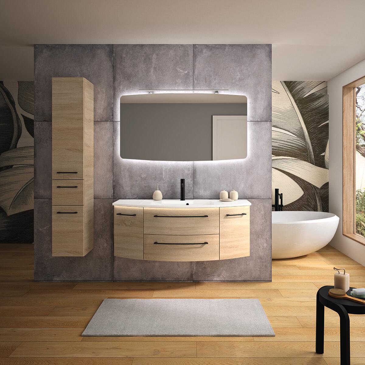 Meuble simple vasque l.130 x H.48.2 x P.48.3 cm, Image | Leroy Merlin