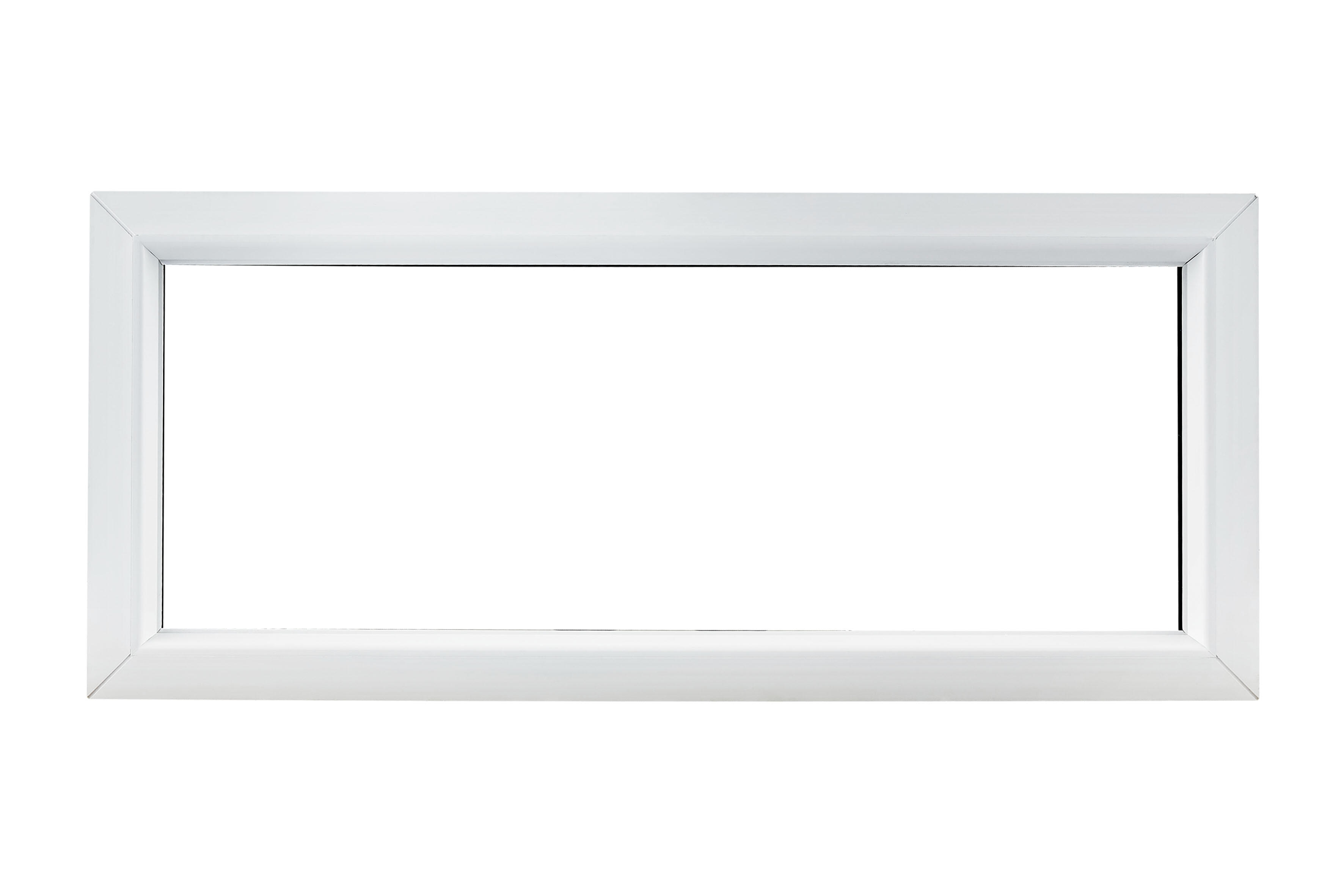 Chassis fixe PVC Essentiel H.45xl.100cm gris ext/blanc int | Leroy Merlin