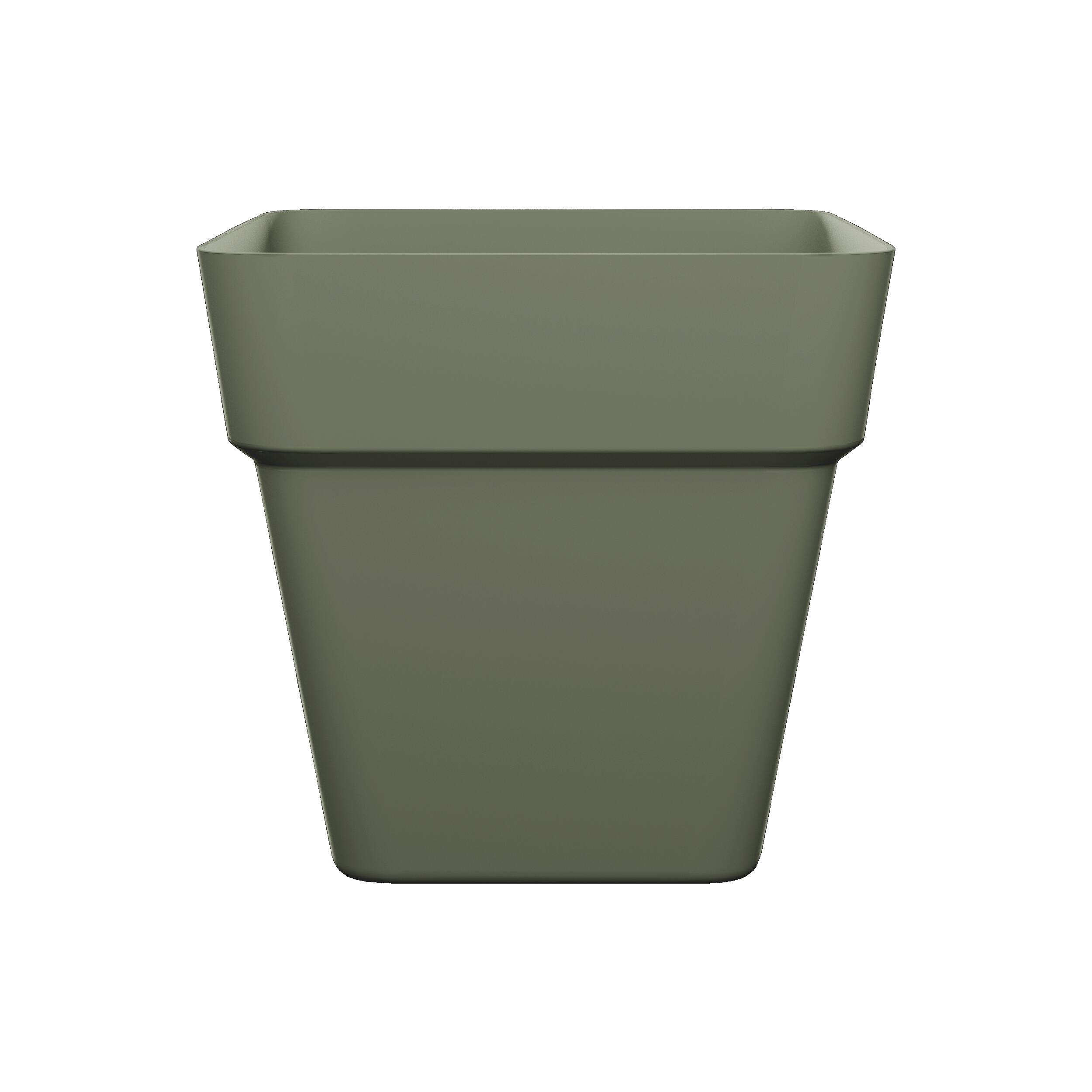 Pot polypropylène NATERIAL Diam.30 L.29.5 x l.29.5 x H.28 cm vert olive ...