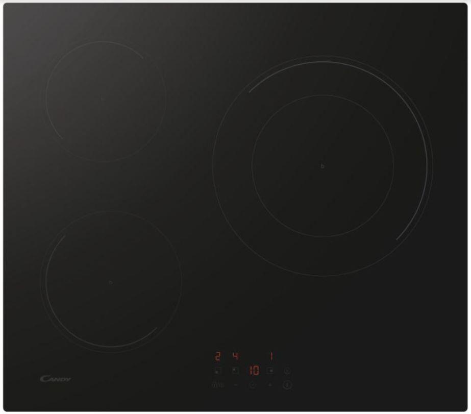 Plaque à induction 3 feux CANDY CI633CBB Noir | Leroy Merlin
