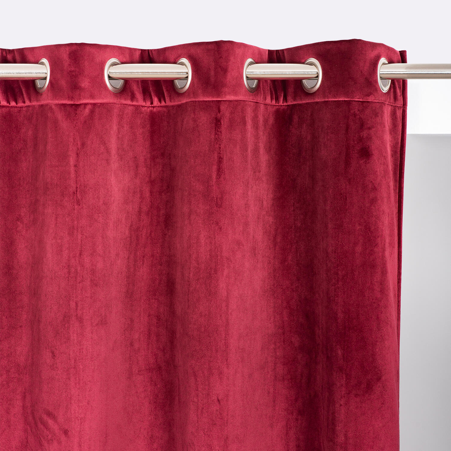 Rideau thermique Cyrano, rouge l.140 x H.260 cm | Leroy Merlin