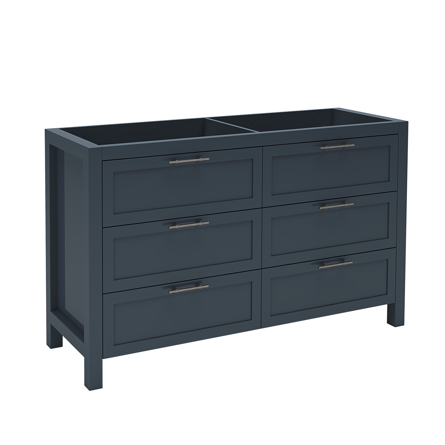 Mueble de baño Kende azul 140x45 cm con tirador plata (lavabo no ...