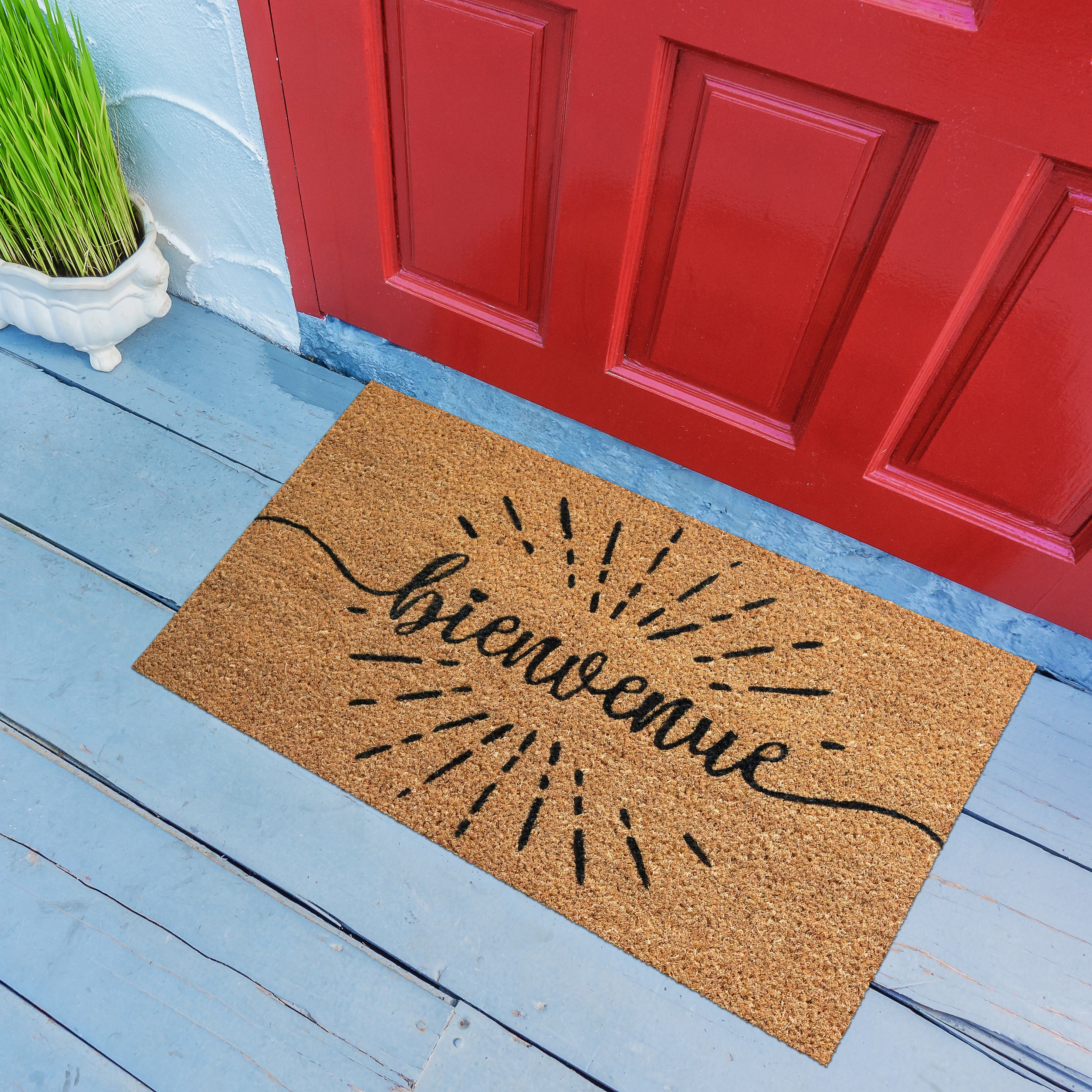 Paillasson beige l.40 cm x L.60 cm, Cocon4060tbienvcal | Leroy Merlin