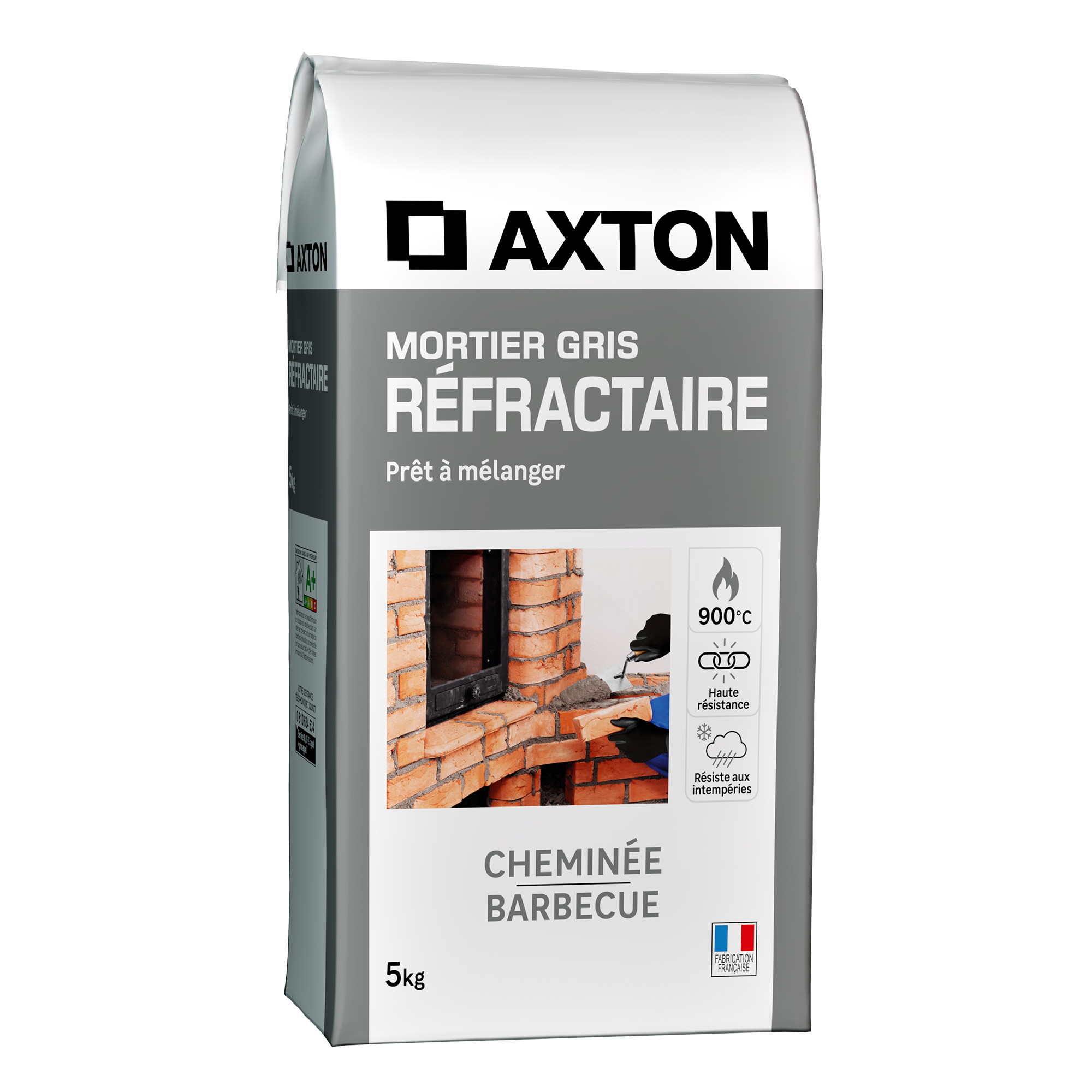 Mortier réfractaire AXTON 5 KG | Leroy Merlin