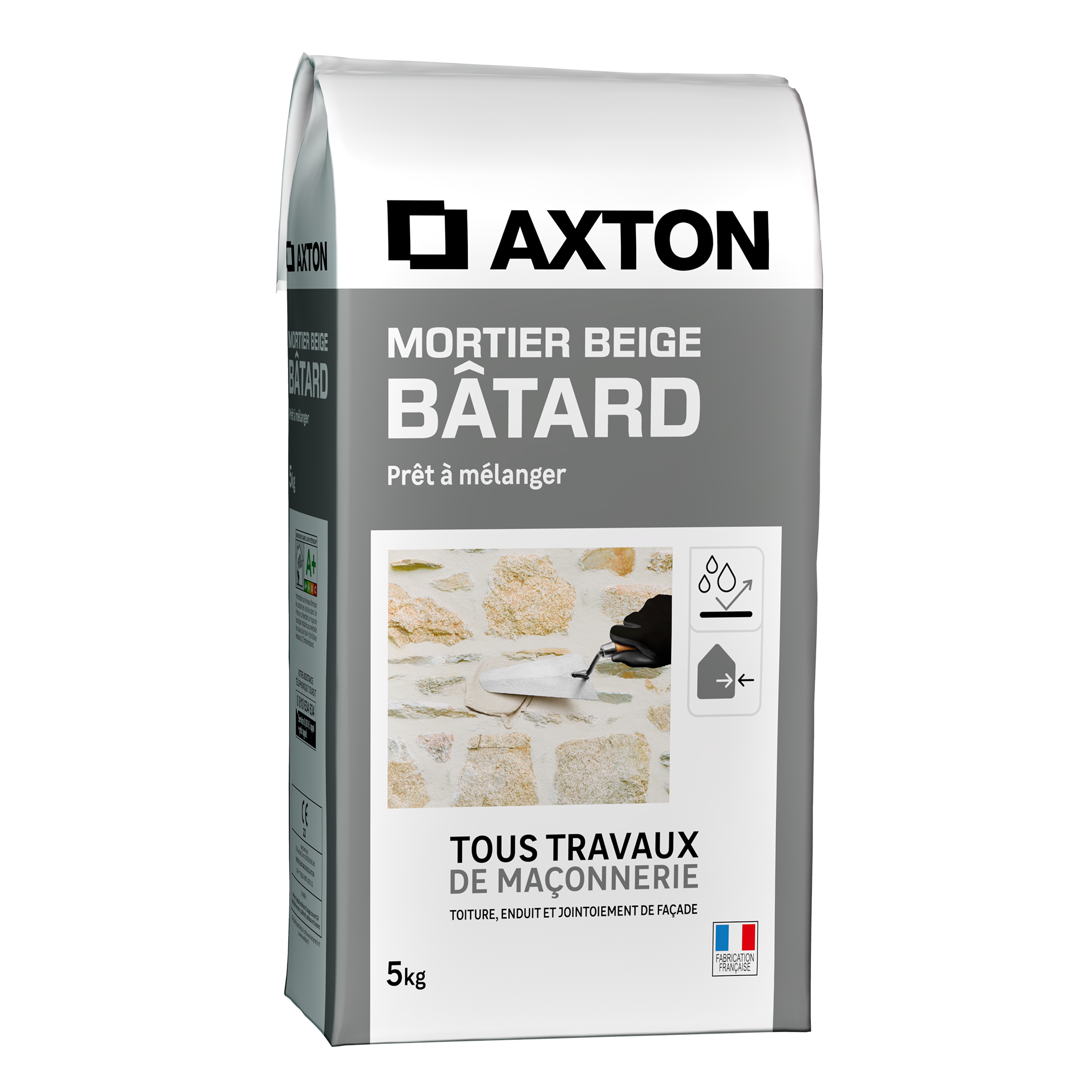 Mortier bâtard beige AXTON, 5kg | Leroy Merlin
