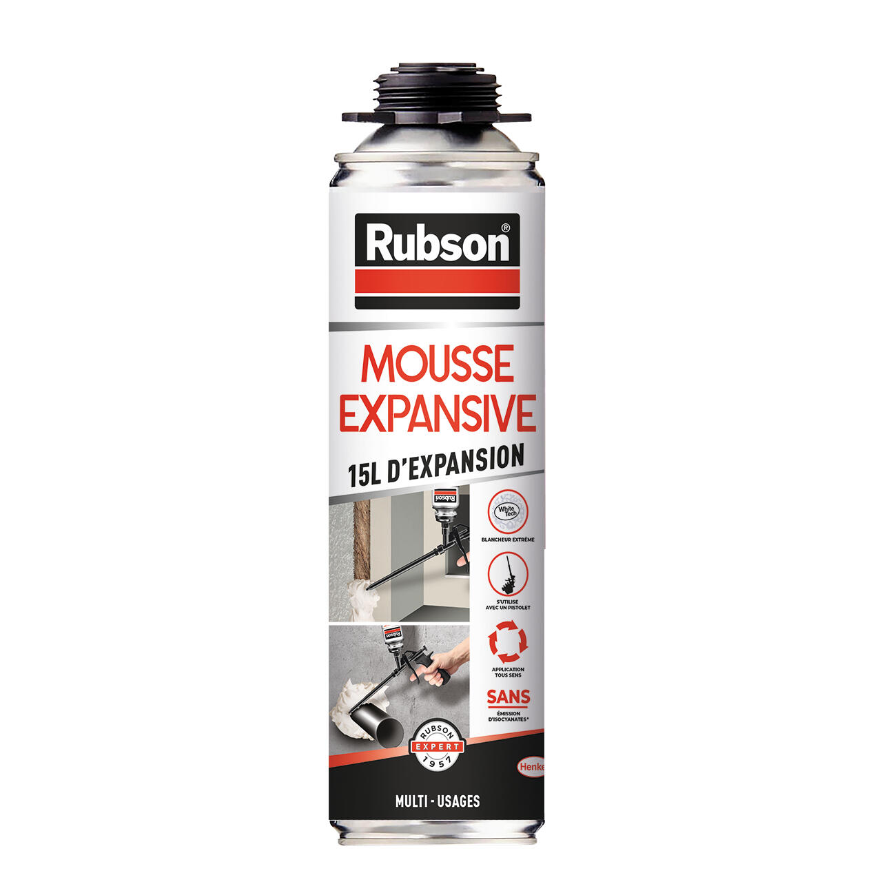 Mousse expansive universelle pistolable, RUBSON, 345ml | Leroy Merlin