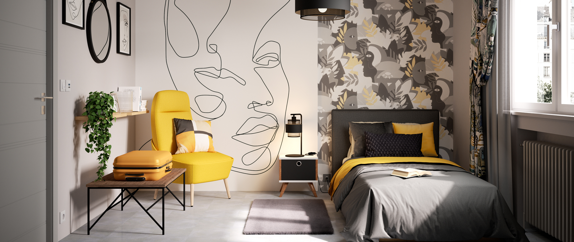 Arredare una piccola camera da letto singola all'interno di un b&b ...