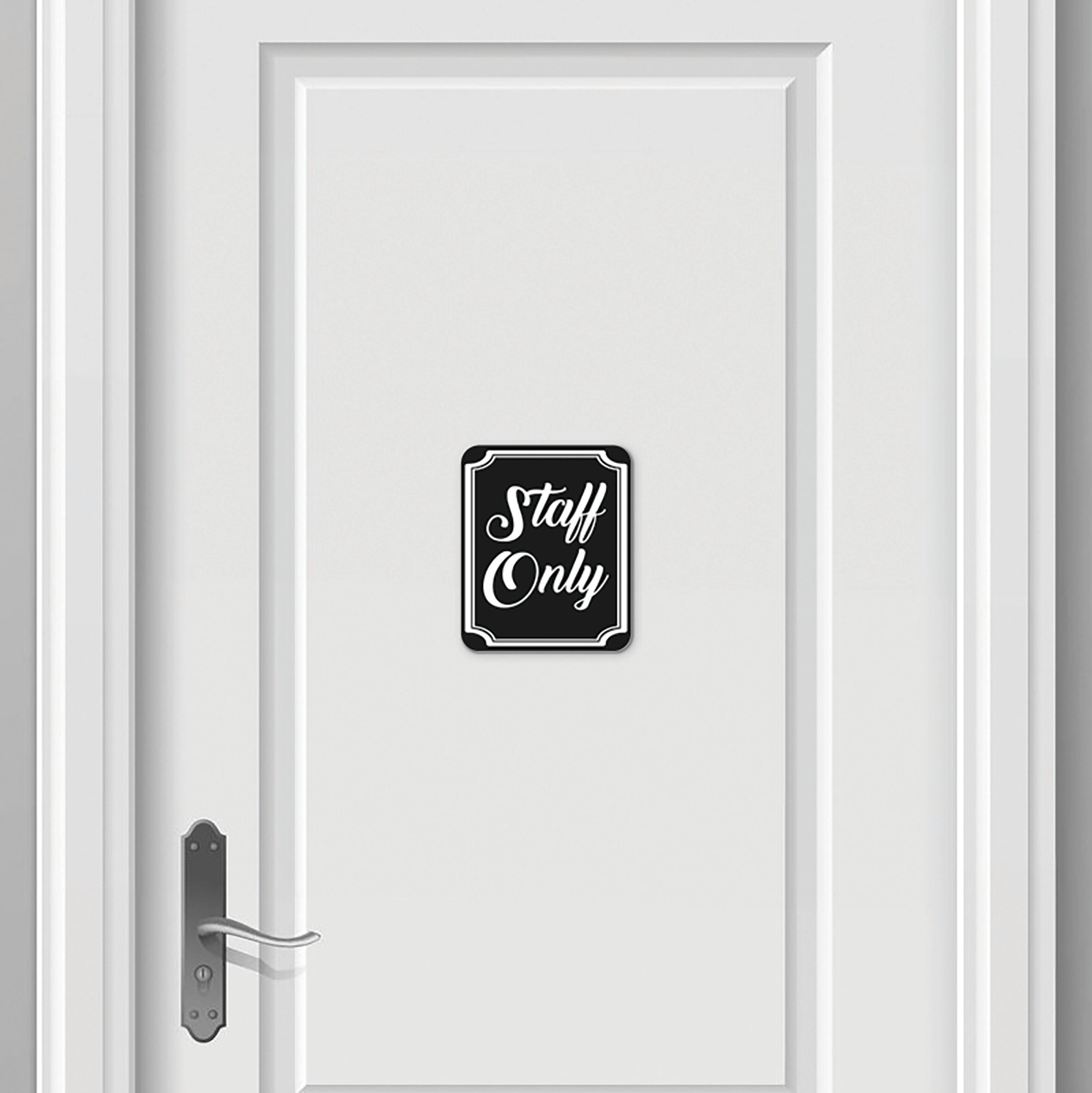 Sticker decorativo Staff only 9.5x11.5 cm Bianco/nero | Leroy Merlin
