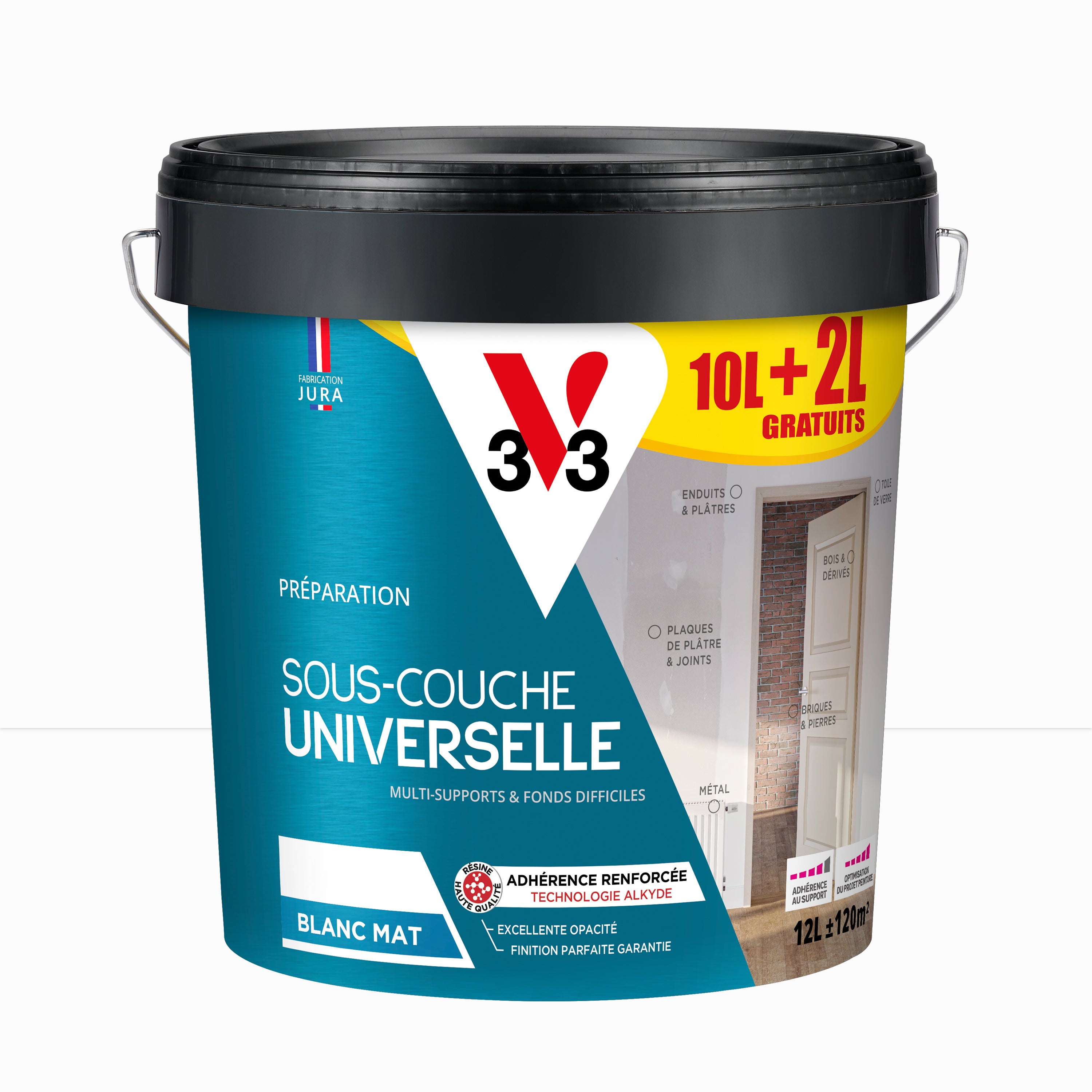Sous-couche universelle V33 blanc 10L+20% gratuit | Leroy Merlin