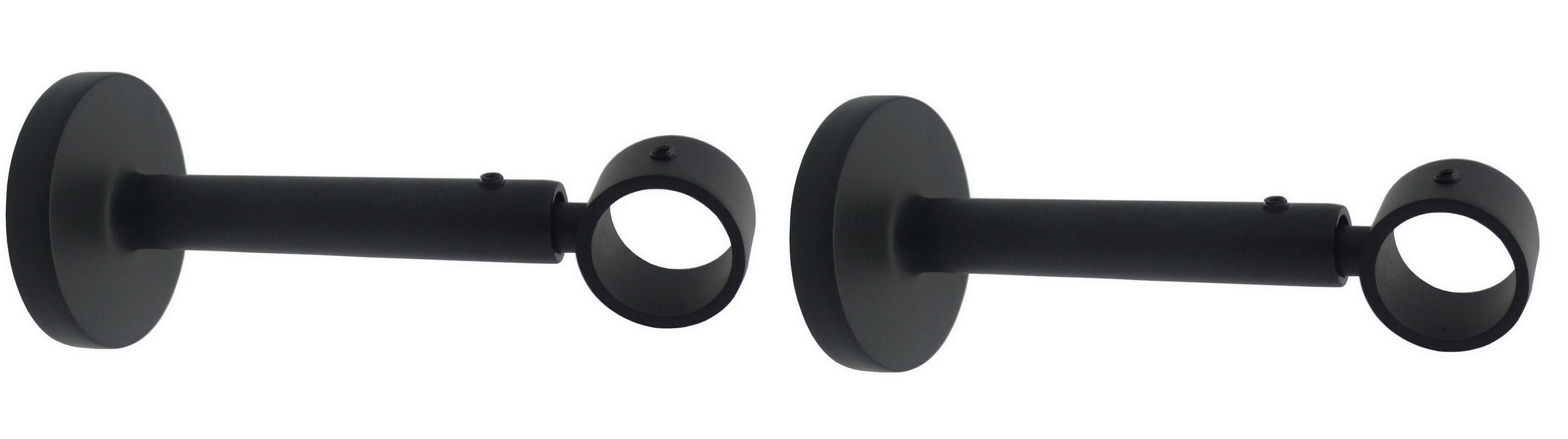 Lot de 2 supports extensibles tringle à rideau Design, 20 mm noir lisse INSPIRE | Leroy Merlin