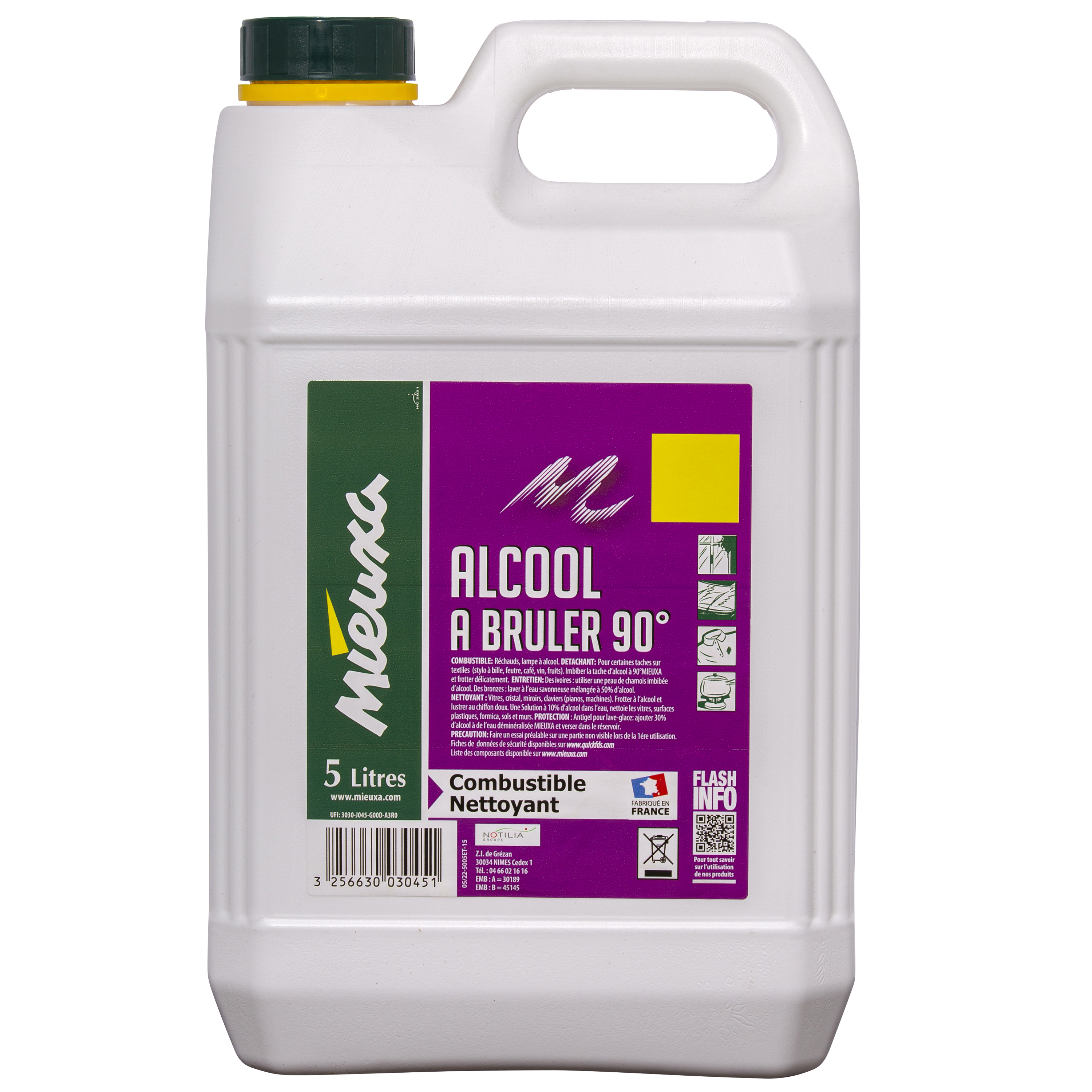 Alcool à brûler MIEUXA, 5 l | Leroy Merlin