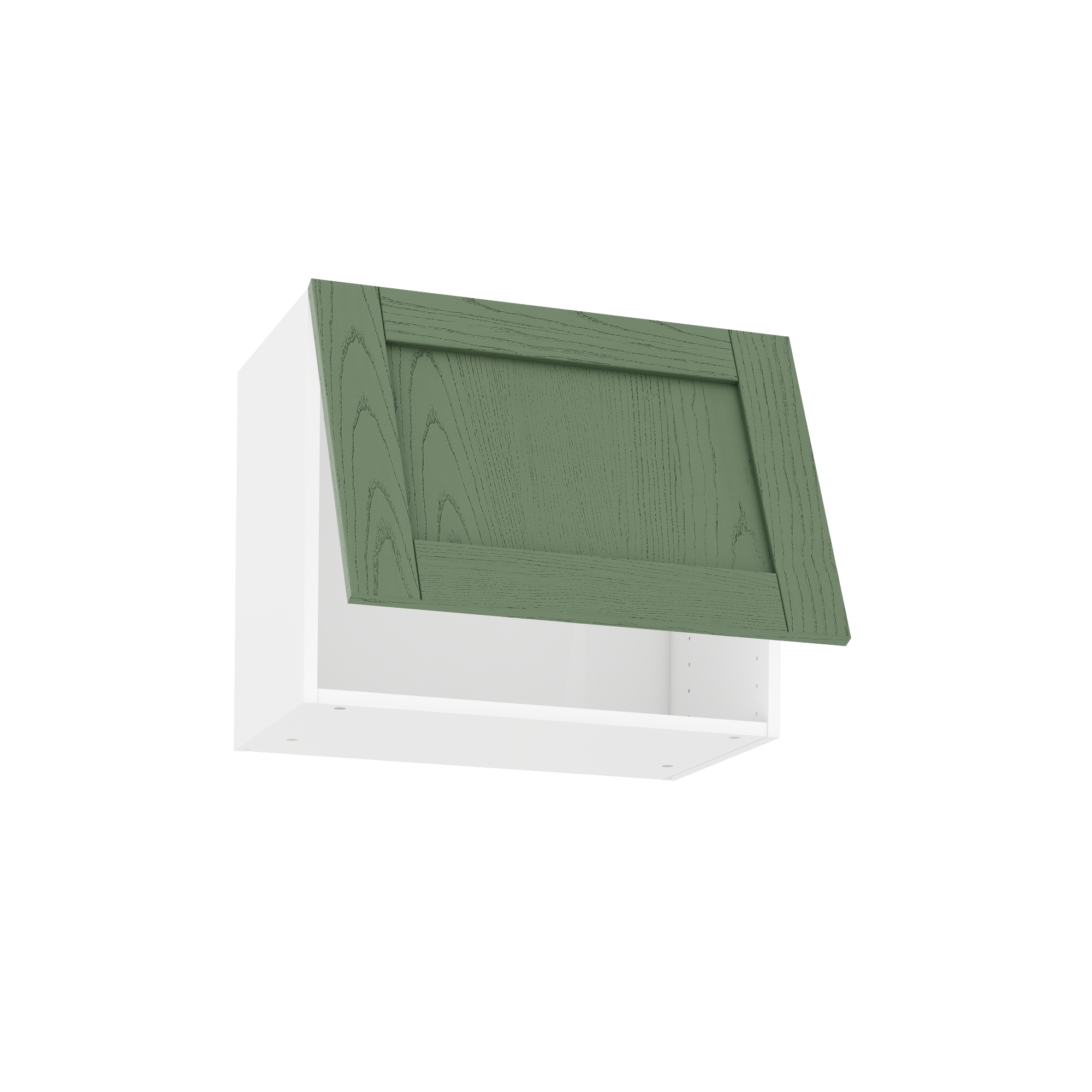 Meuble haut pour hotte de cuisine Boston vert mat 1 porte H48 x l60 ...