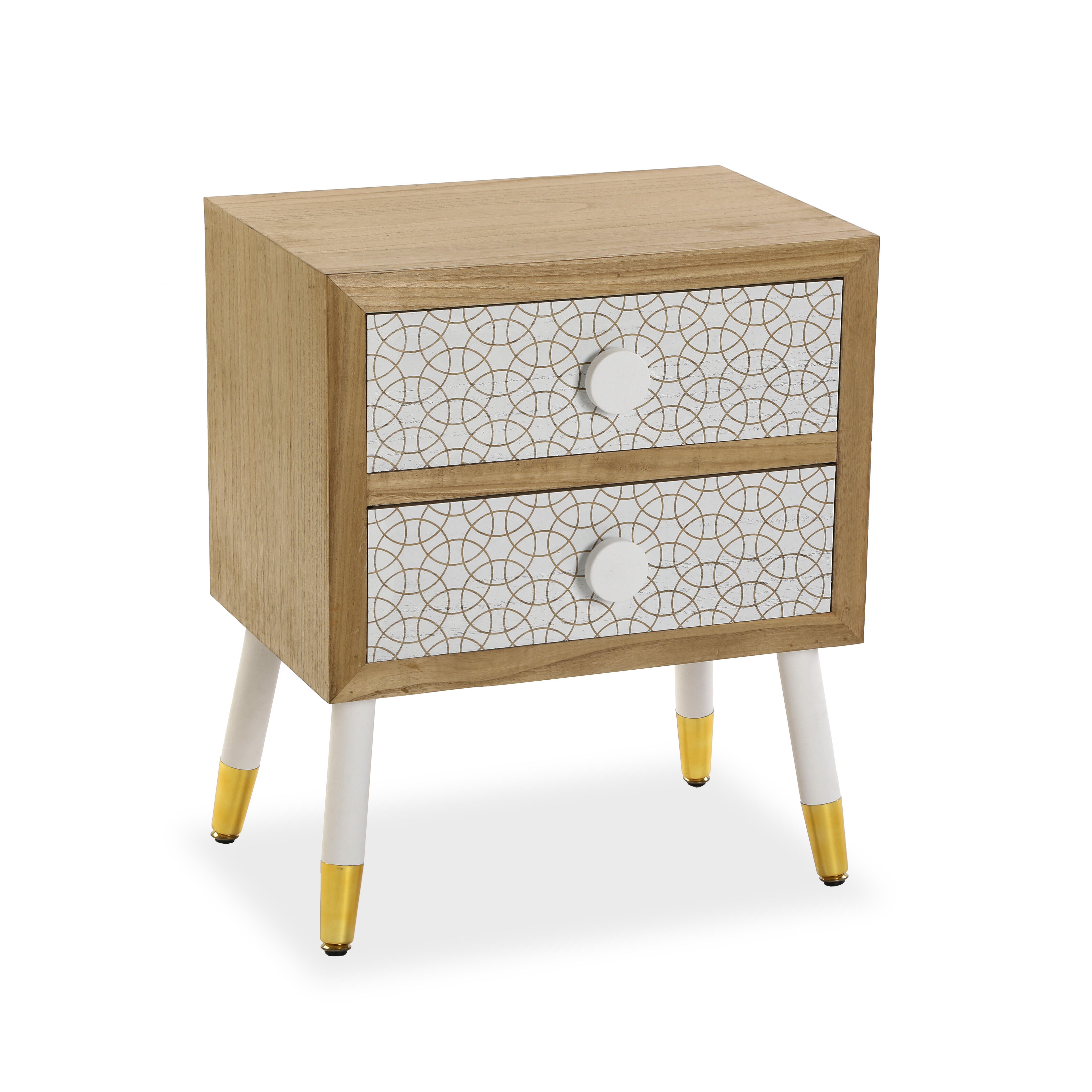 Mesilla KIT de madera Dune color marrón y blanco de 54x45x30cm | Leroy ...