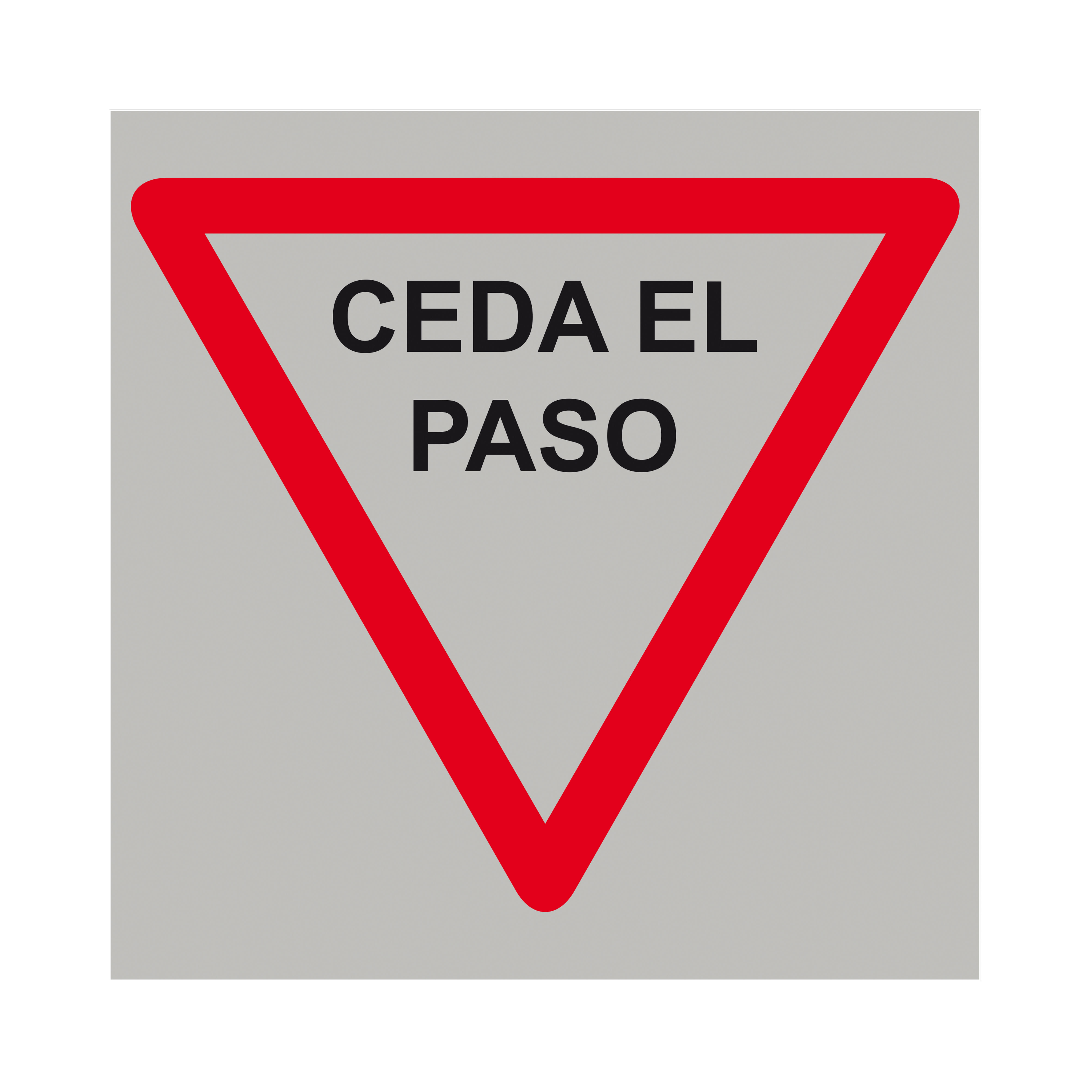 Cartel glasspack reflectante 21x21 ceda paso | Leroy Merlin