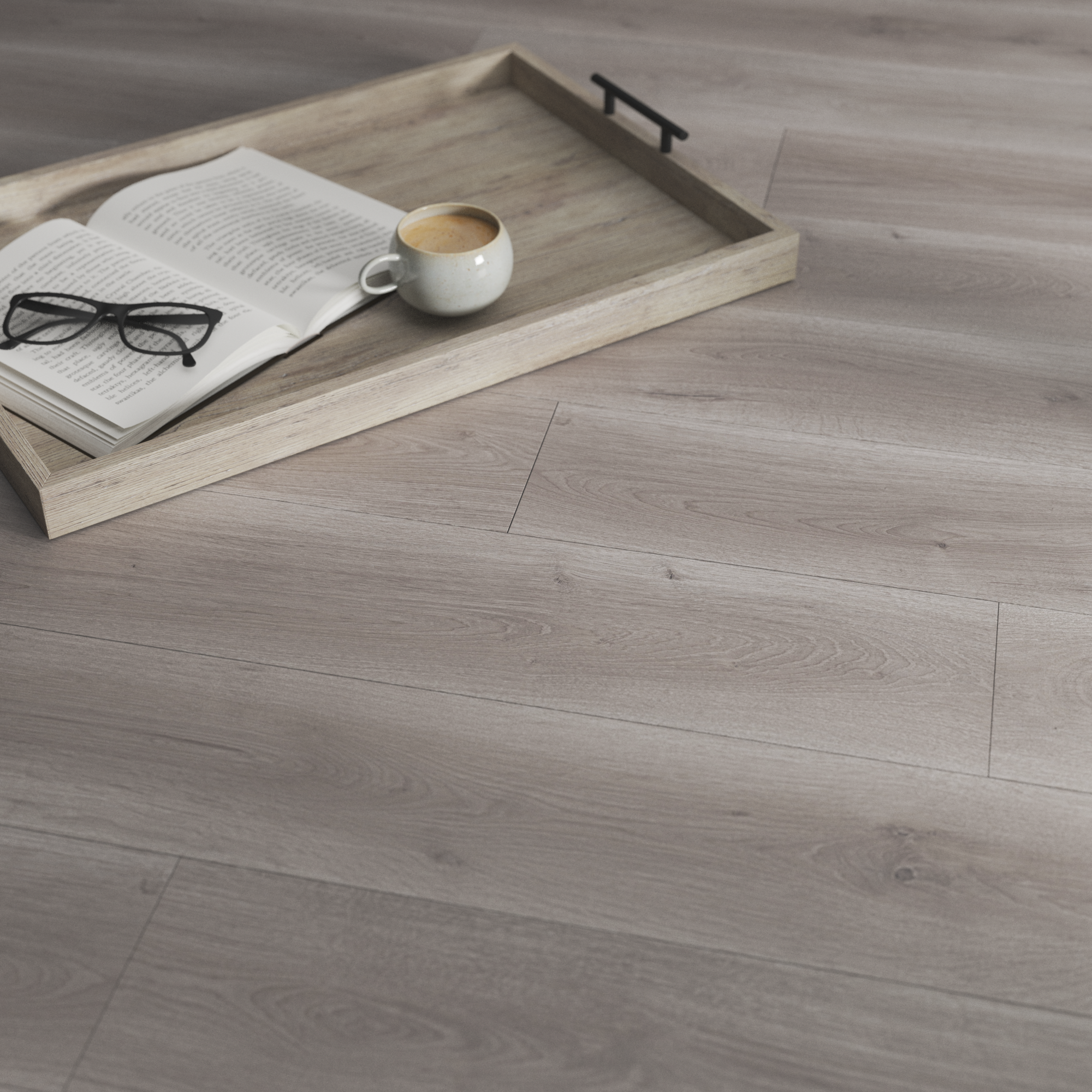 Sol stratifié intenso ARTENS nilo gris, Ep.8 mm | Leroy Merlin