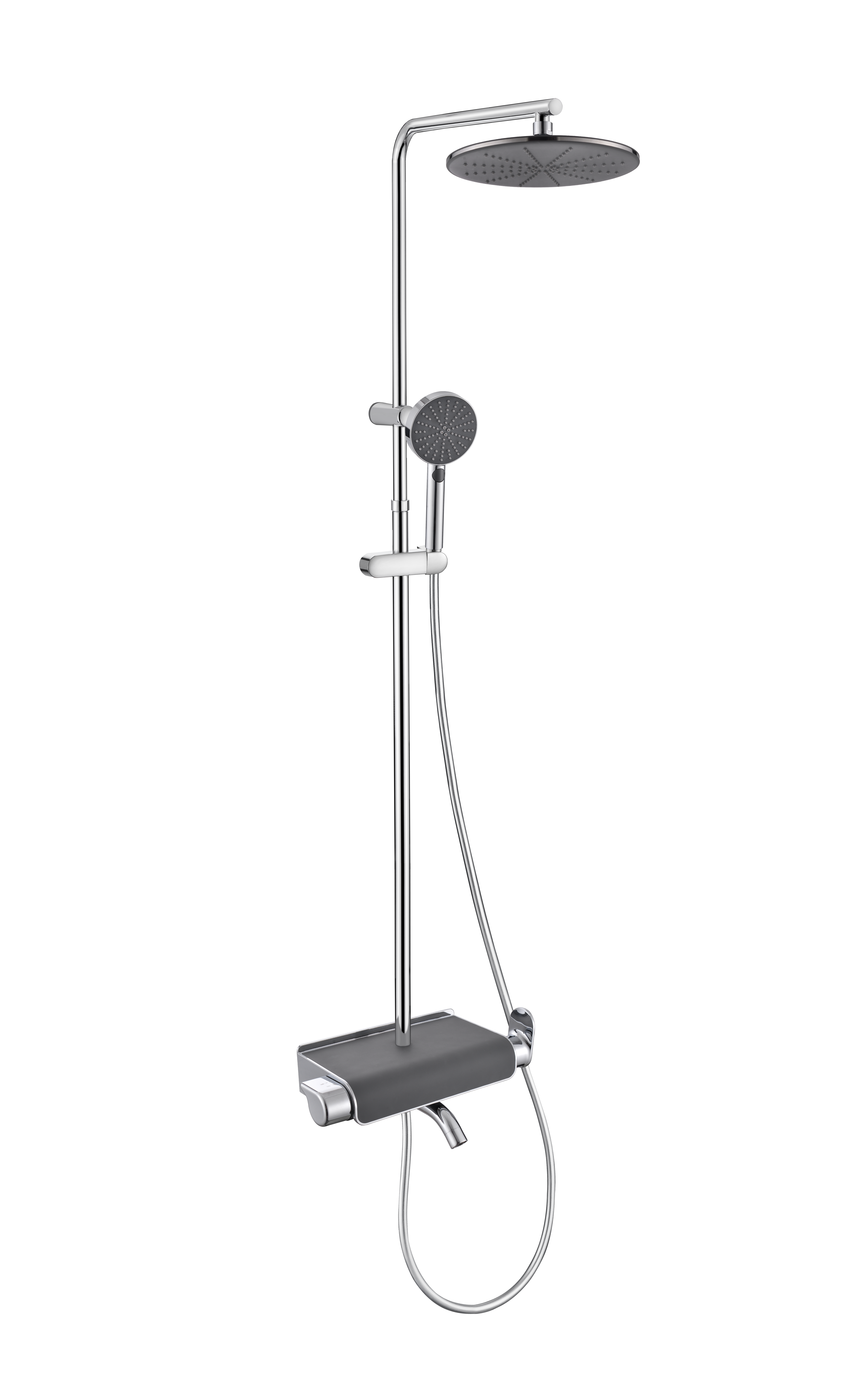 Columna de bañera monomando SENSEA Easy gris cromado | Leroy Merlin