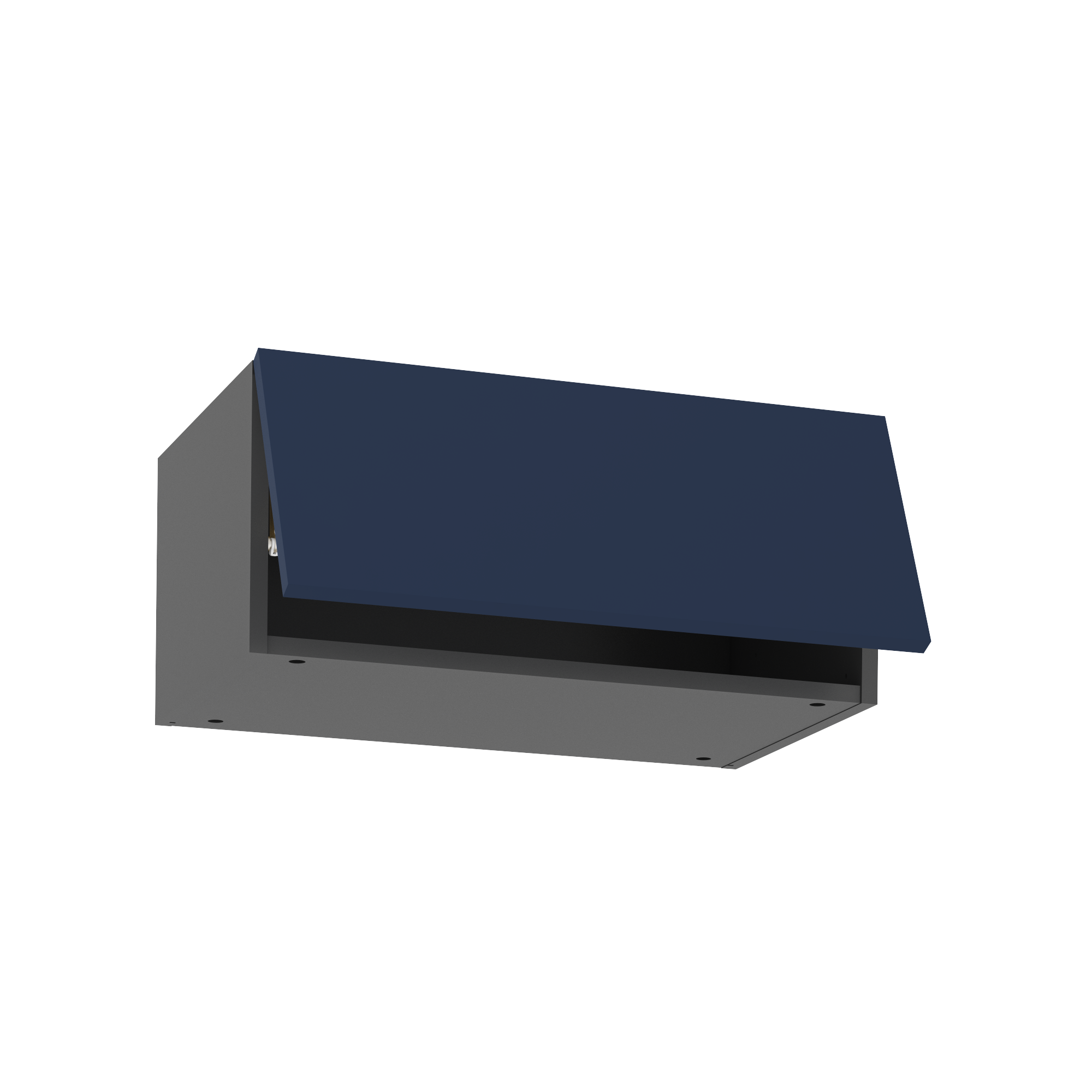 Meuble haut de cuisine Venise bleu marine 1 porte H26 x l60 | Leroy Merlin